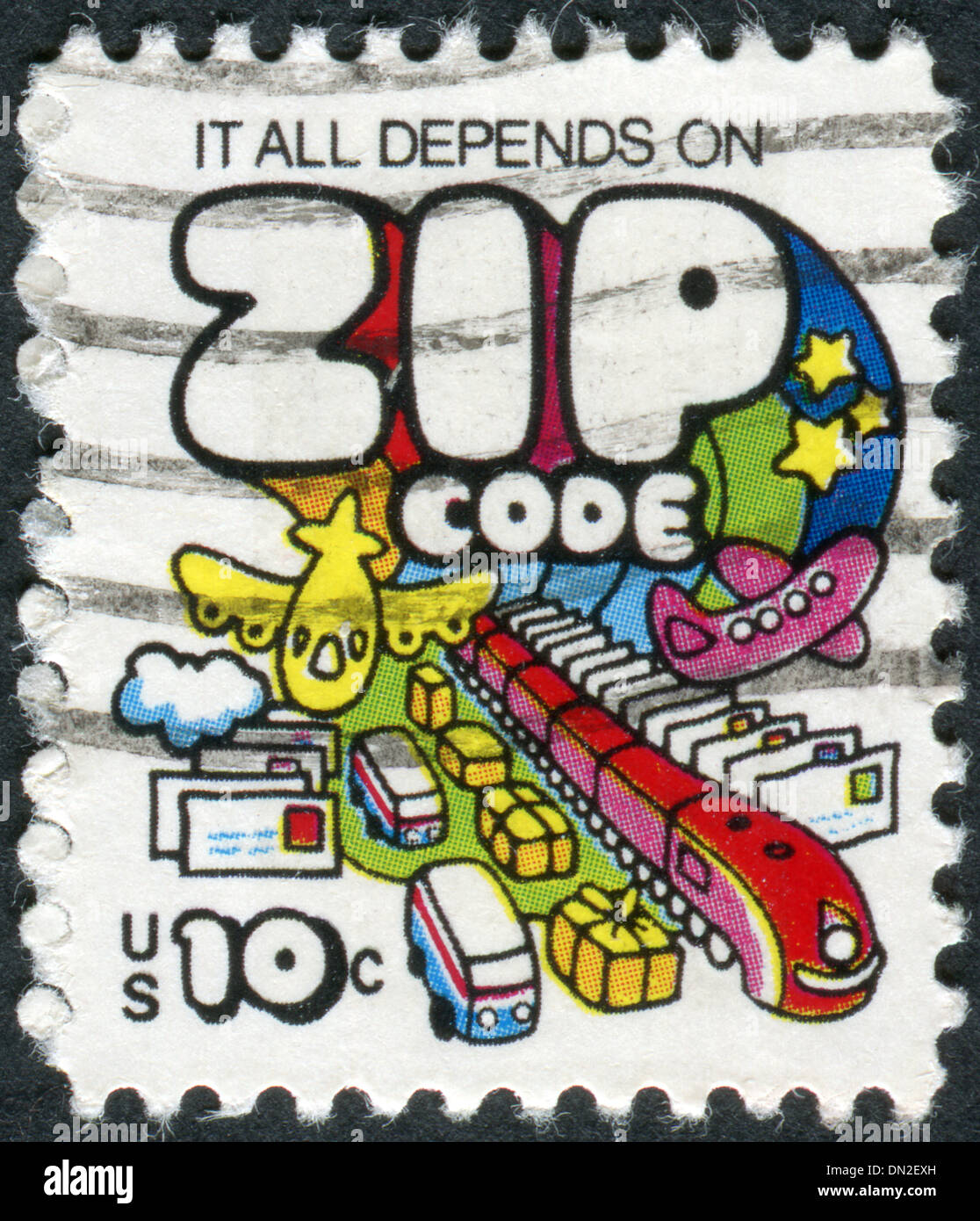 USA - CIRCA 1974: Postage stamp printed in the USA, shows Mail ...