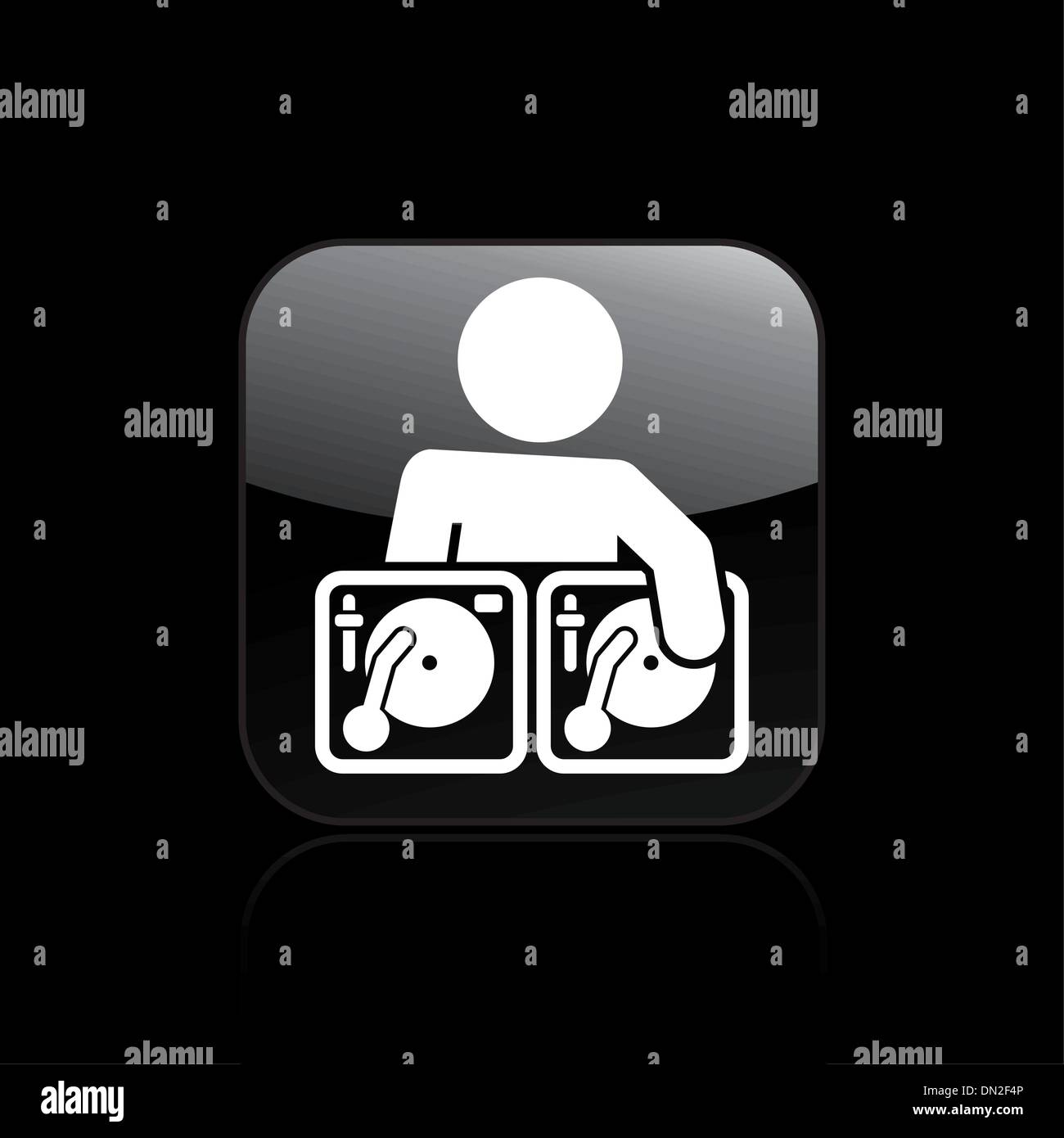 Dj mixing music icon vector vectors hi-res stock photography and images ...