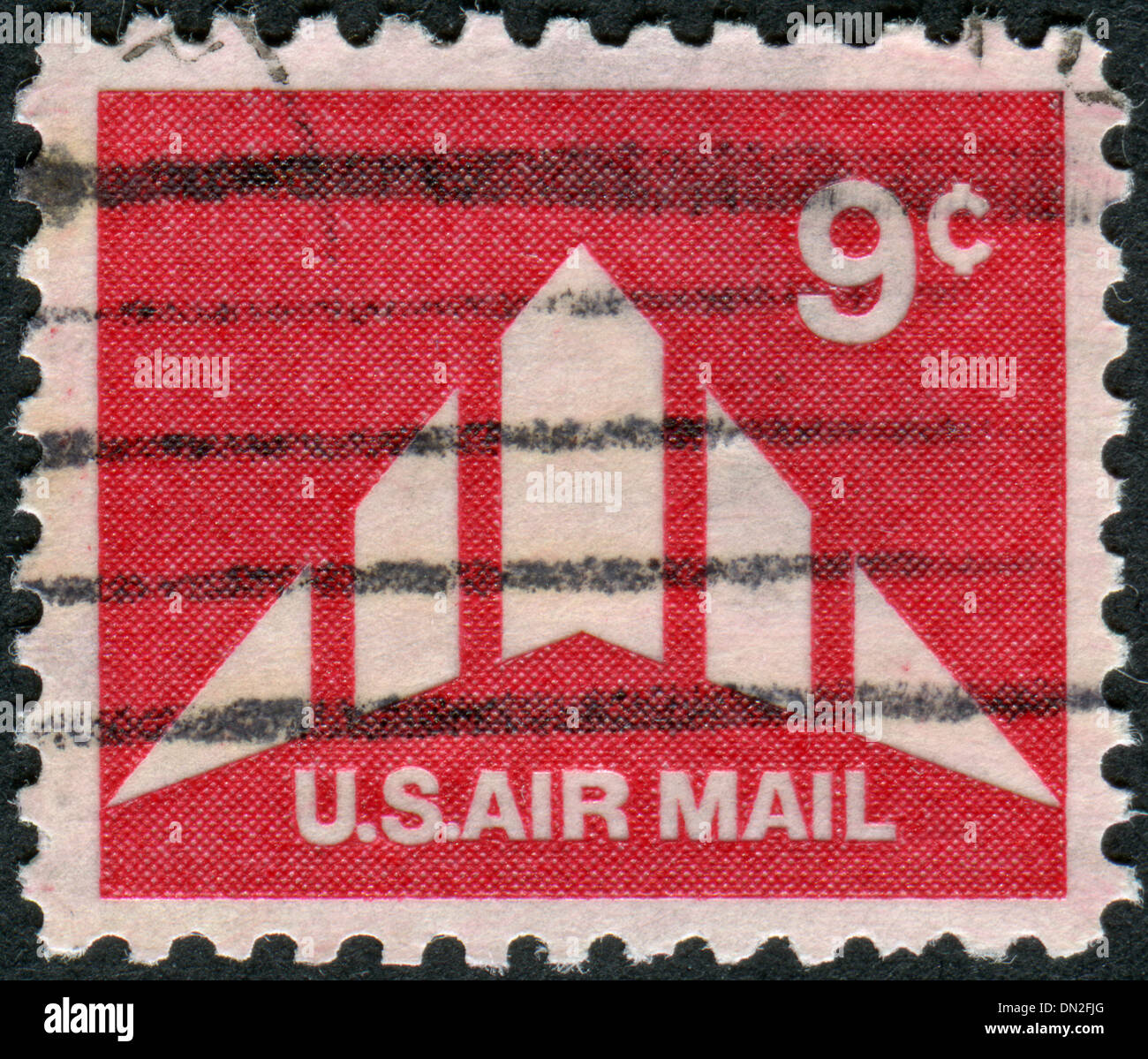 USA - CIRCA 1971: Postage stamp printed in the USA, shows Silhouette of ...