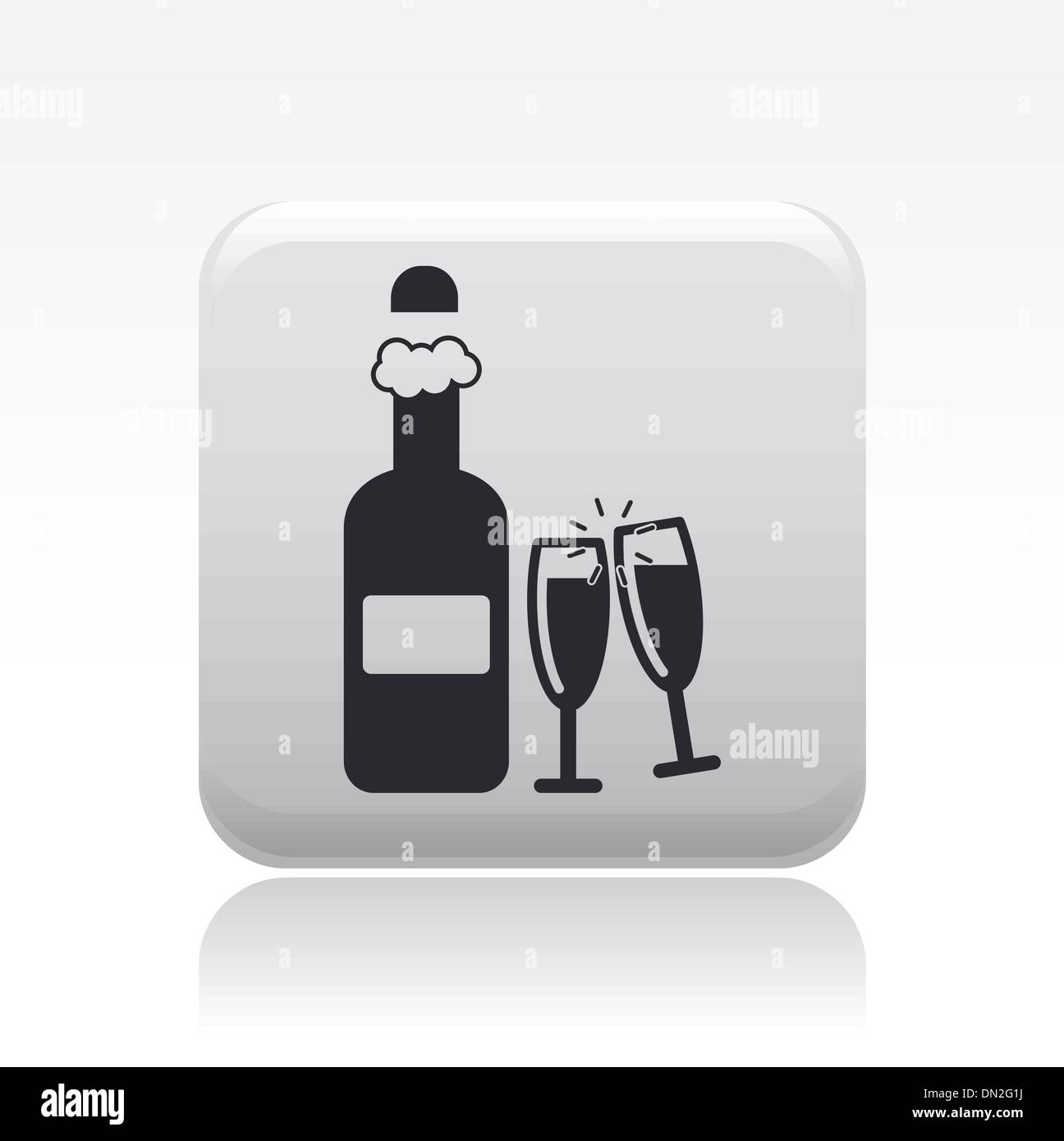 Vector illustration of single champagne icon Stock Vector Image & Art ...