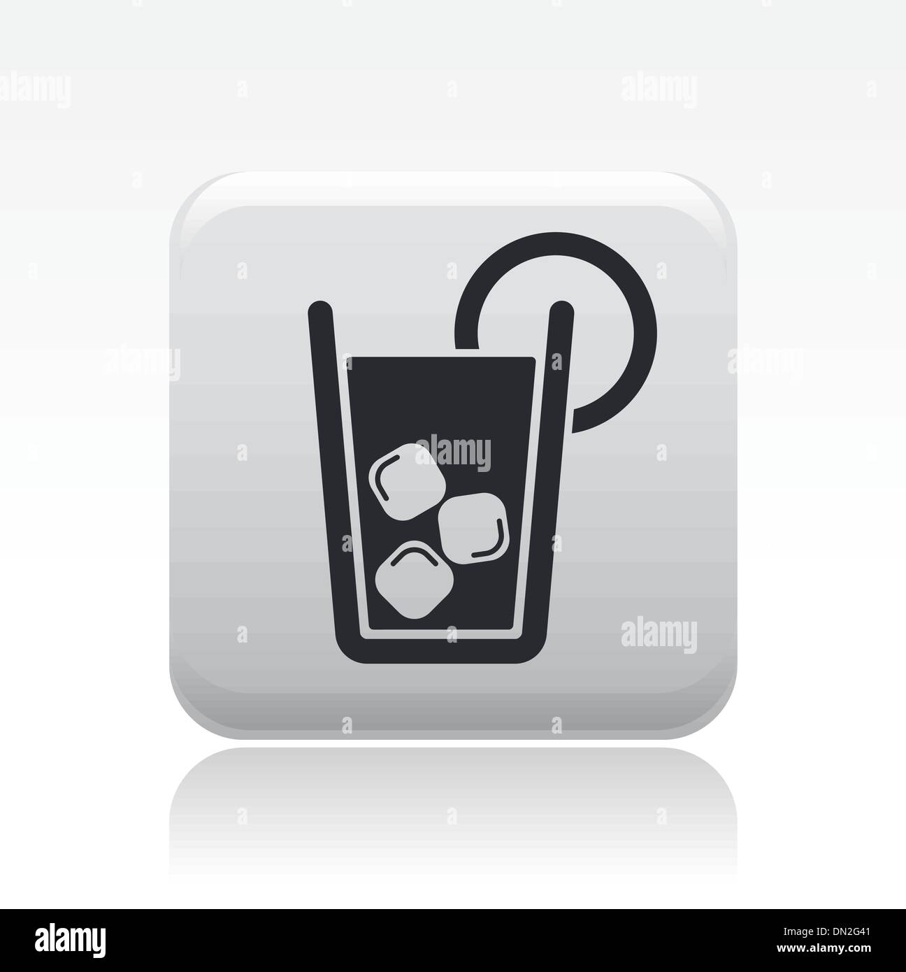 Vector illustration of single cocktail icon Stock Vector Image & Art ...