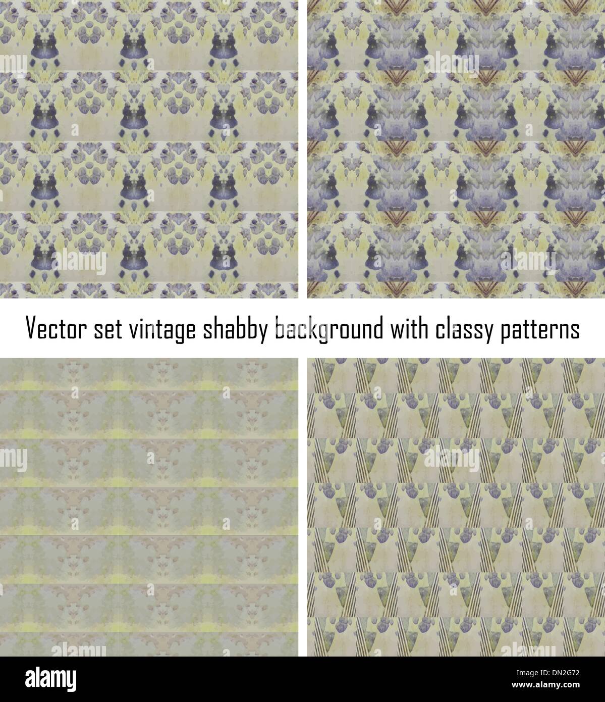Vector set vintage background classical patterns Stock Vector Image ...