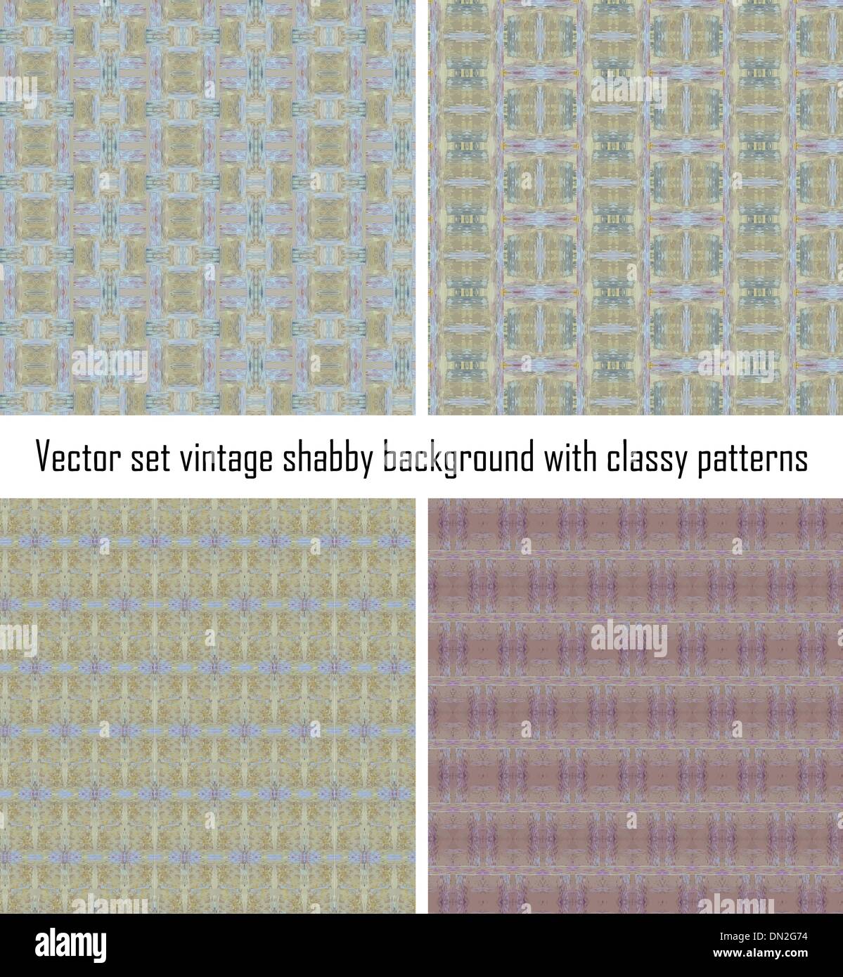 Vector set vintage background classical patterns Stock Vector Image ...