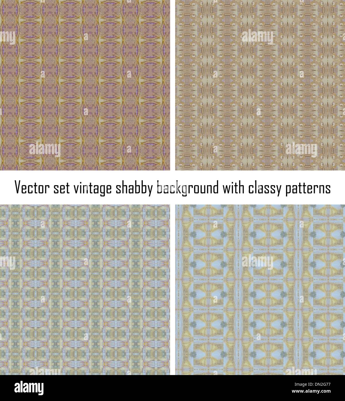 Vector set vintage background classical patterns Stock Vector Image ...
