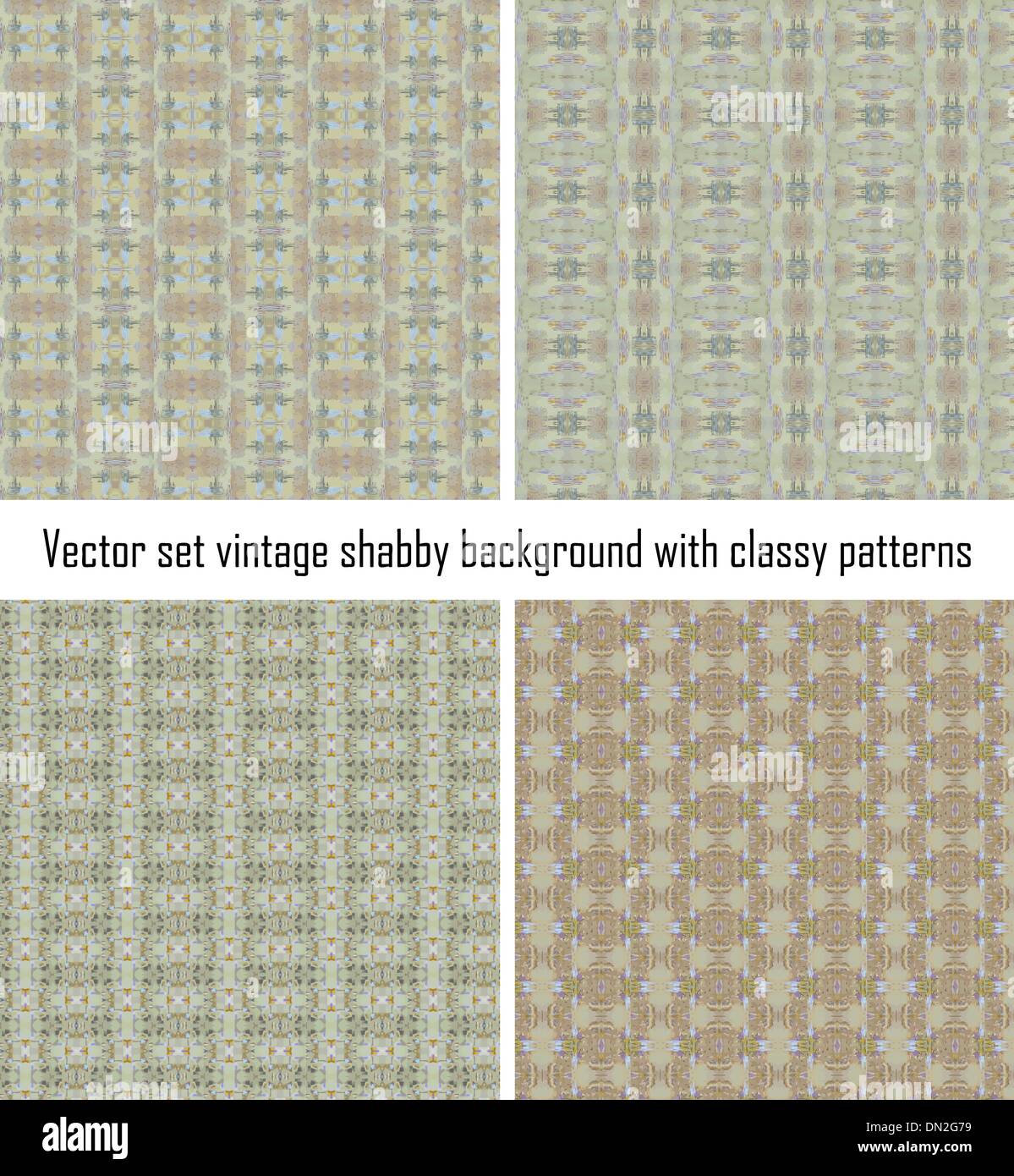 Vector set vintage background classical patterns Stock Vector Image ...