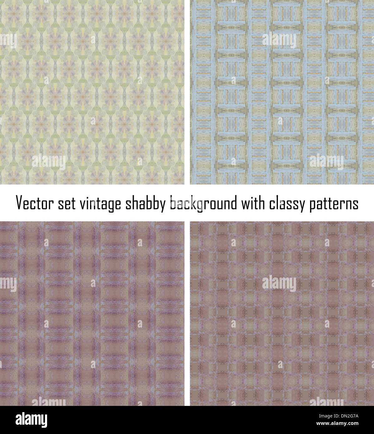 Vector set vintage background classical patterns Stock Vector Image ...