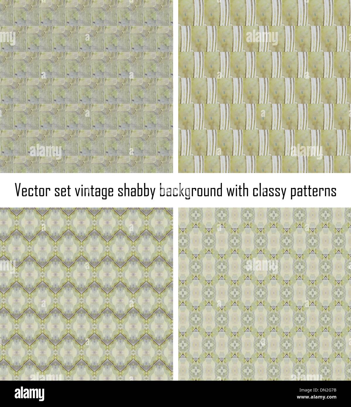 Vector set vintage background classical patterns Stock Vector Image ...