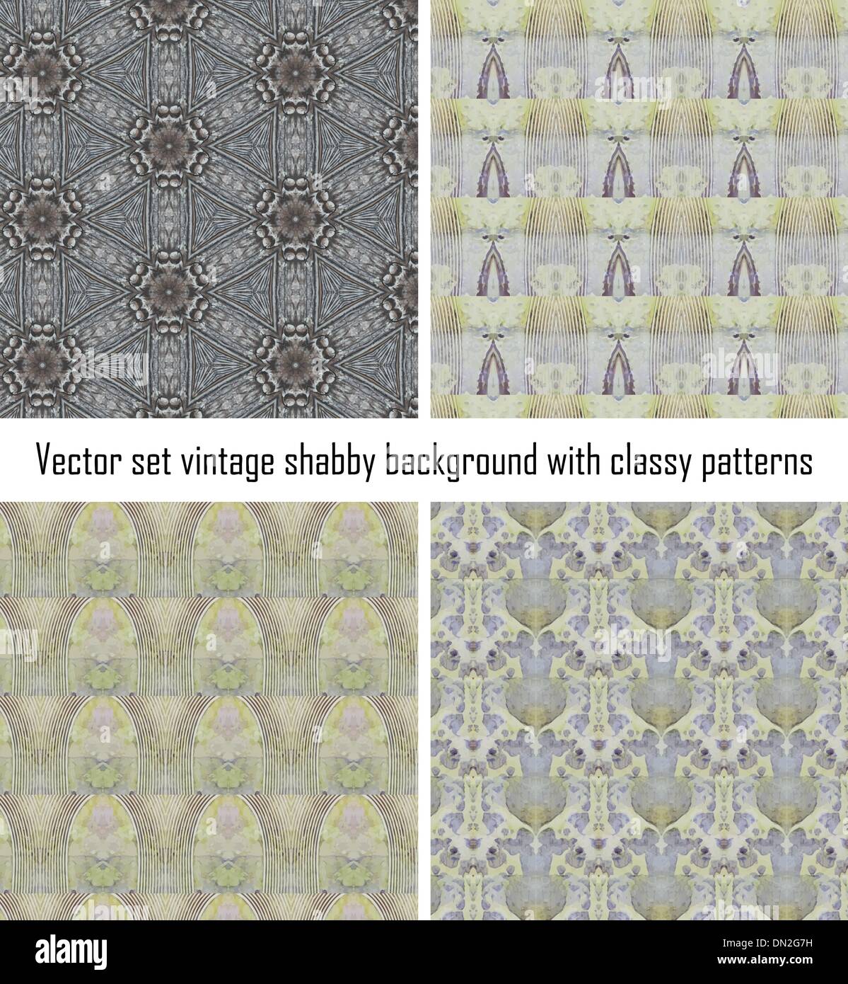 Vector set vintage background classical patterns Stock Vector Image ...