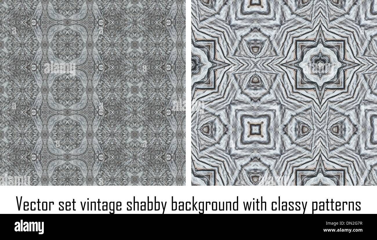 Vector set vintage background classical patterns Stock Vector Image ...