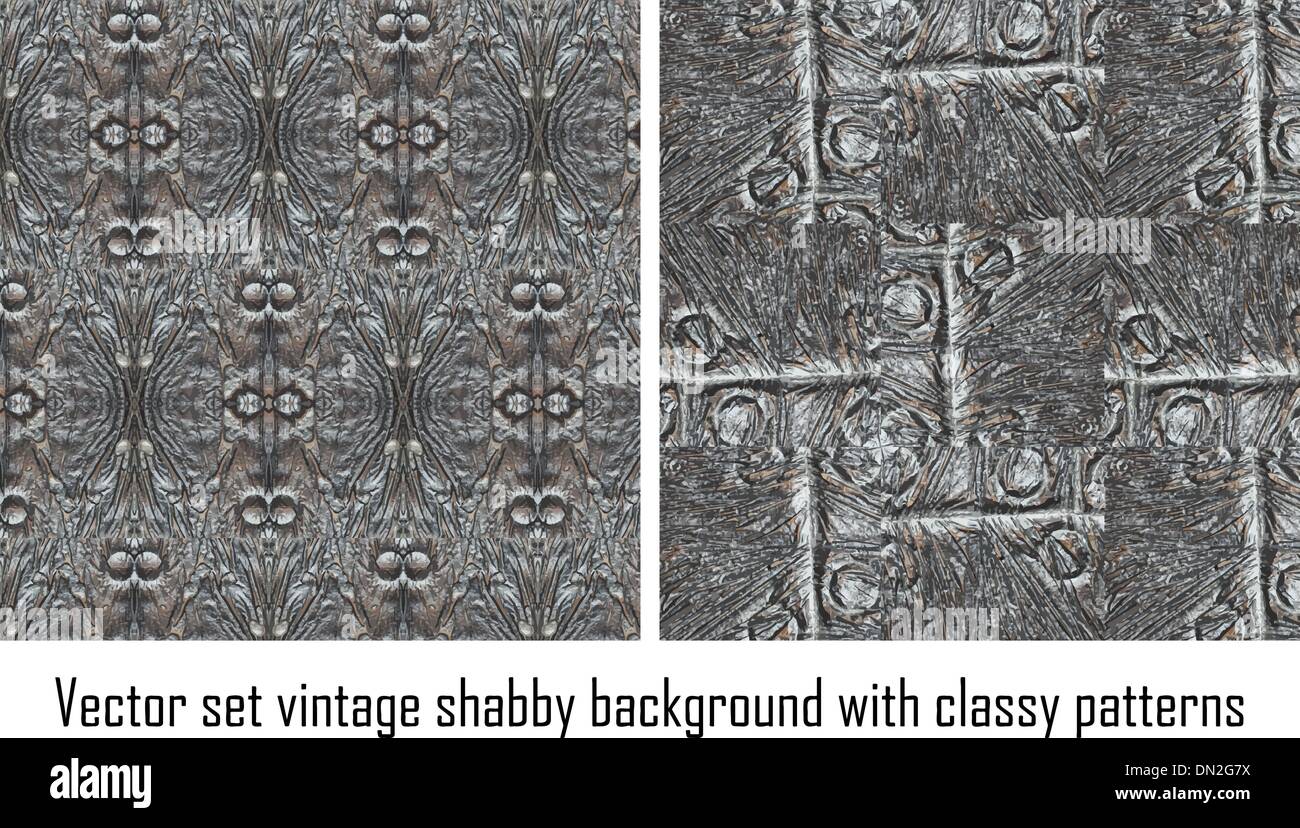 Vector set vintage background classical patterns Stock Vector Image ...