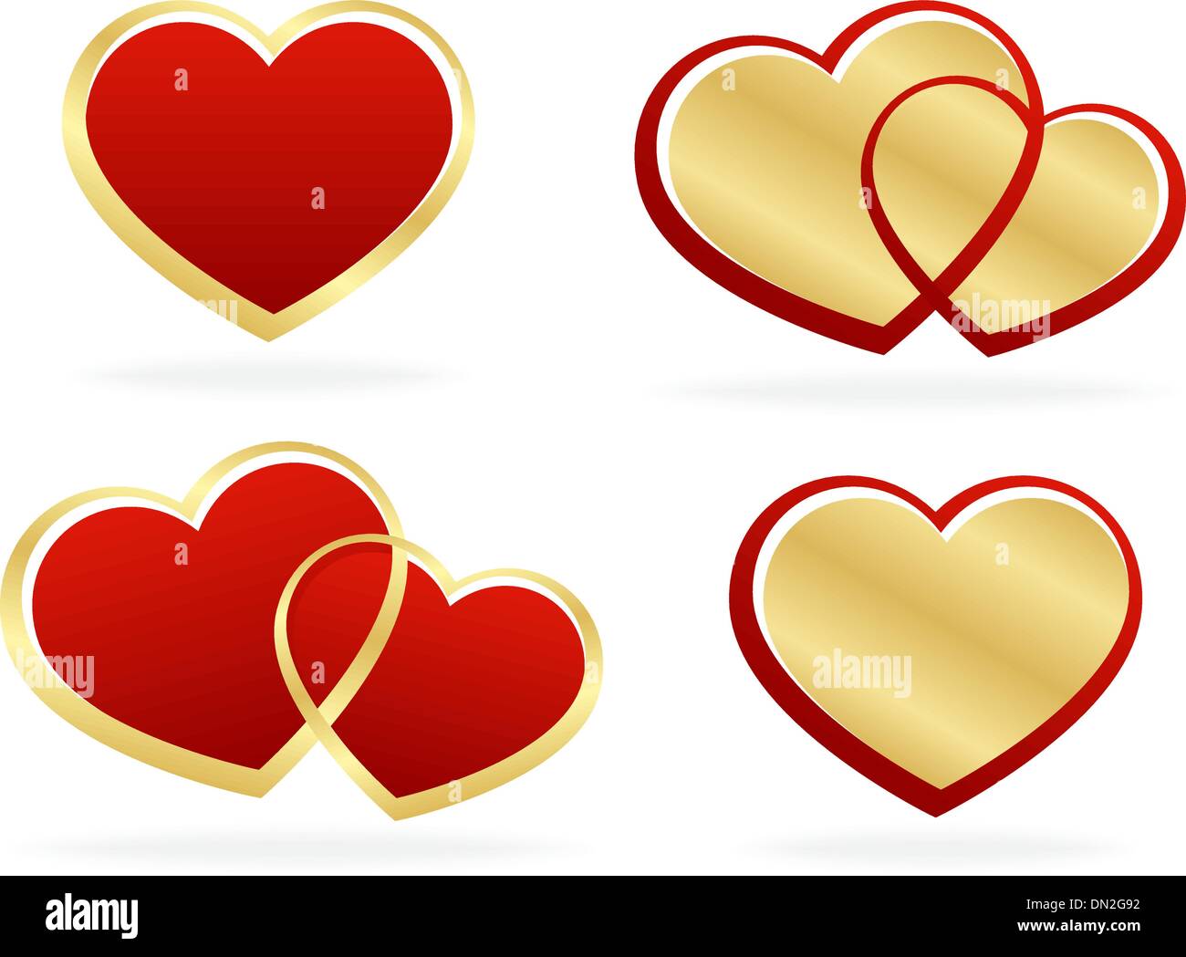 set of stylized hearts Stock Vector Image & Art - Alamy