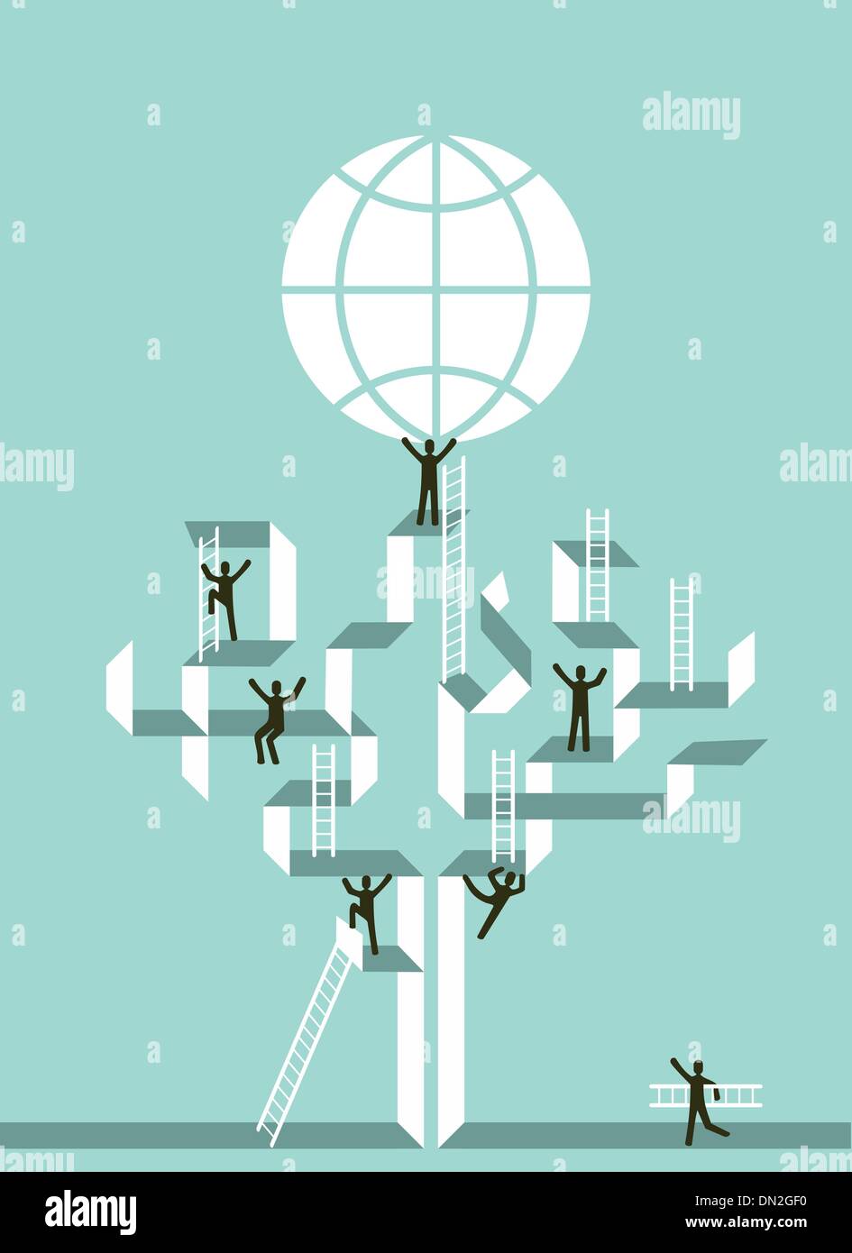 Stairway to business global success Stock Vector Image & Art - Alamy