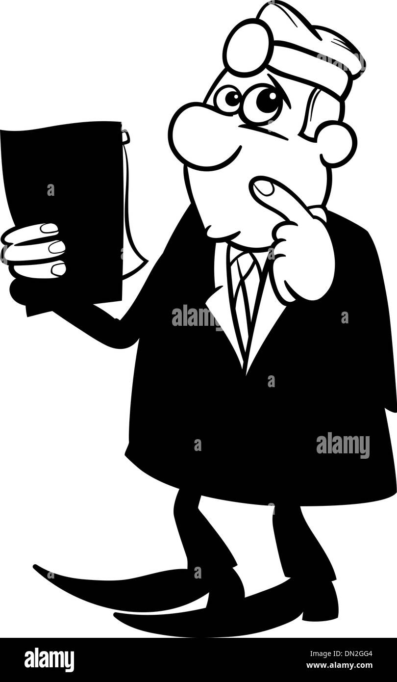 Physician thinking Stock Vector Images - Alamy