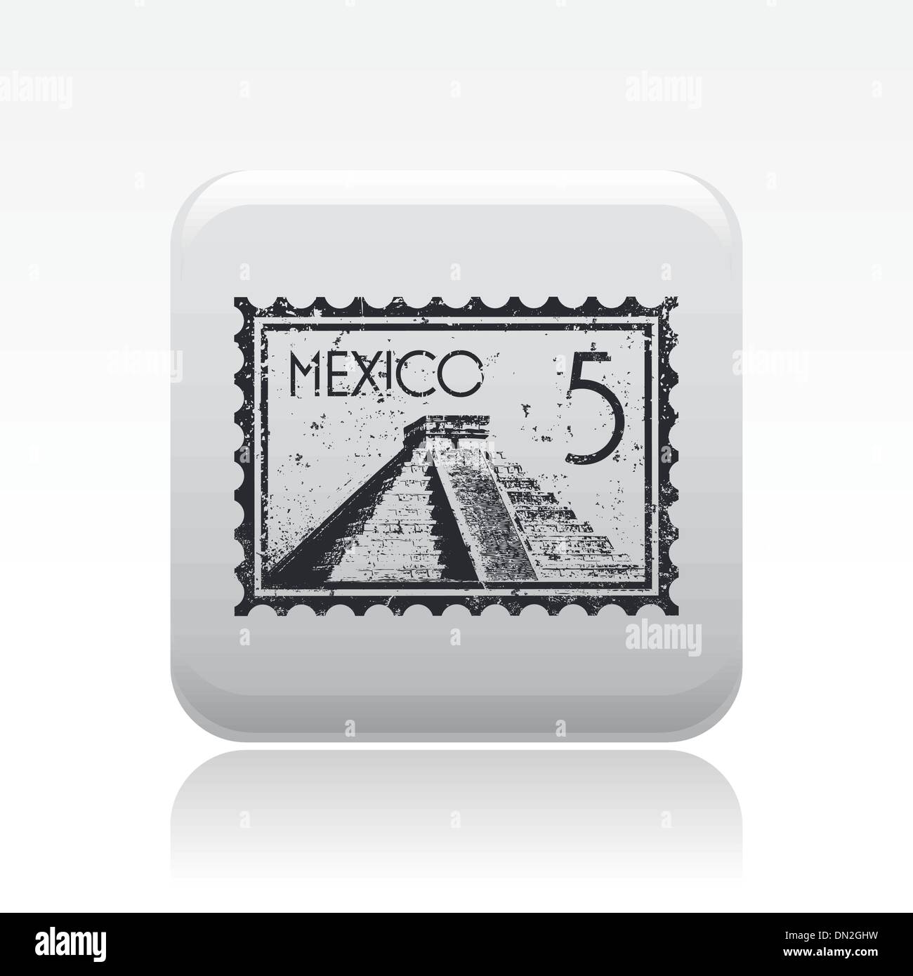 Mexico stamp vector vectors hi-res stock photography and images - Alamy