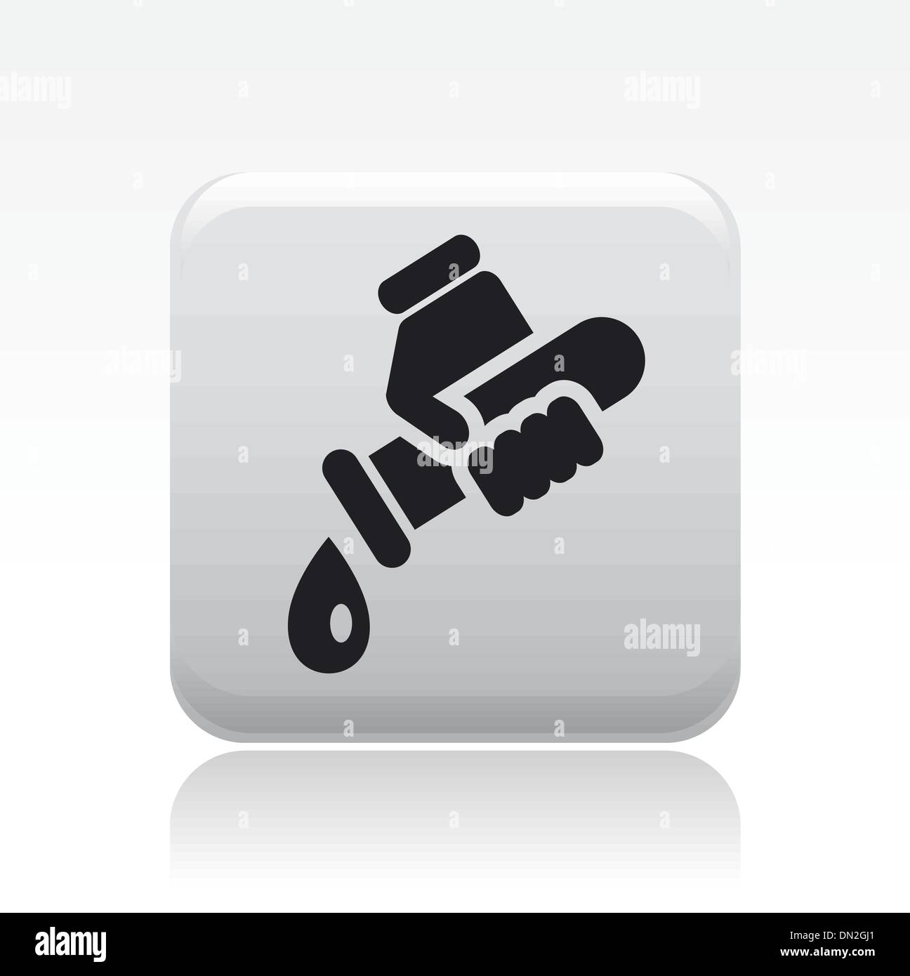 Vector illustration of single drop water tube icon Stock Vector Image ...