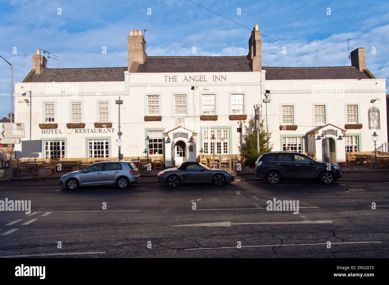 The Angel Inn, an historic building in Corbridge, a small, popular town ...