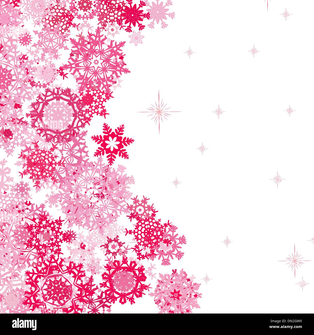 Pink background with snowflakes. EPS 8 Stock Vector Image & Art - Alamy