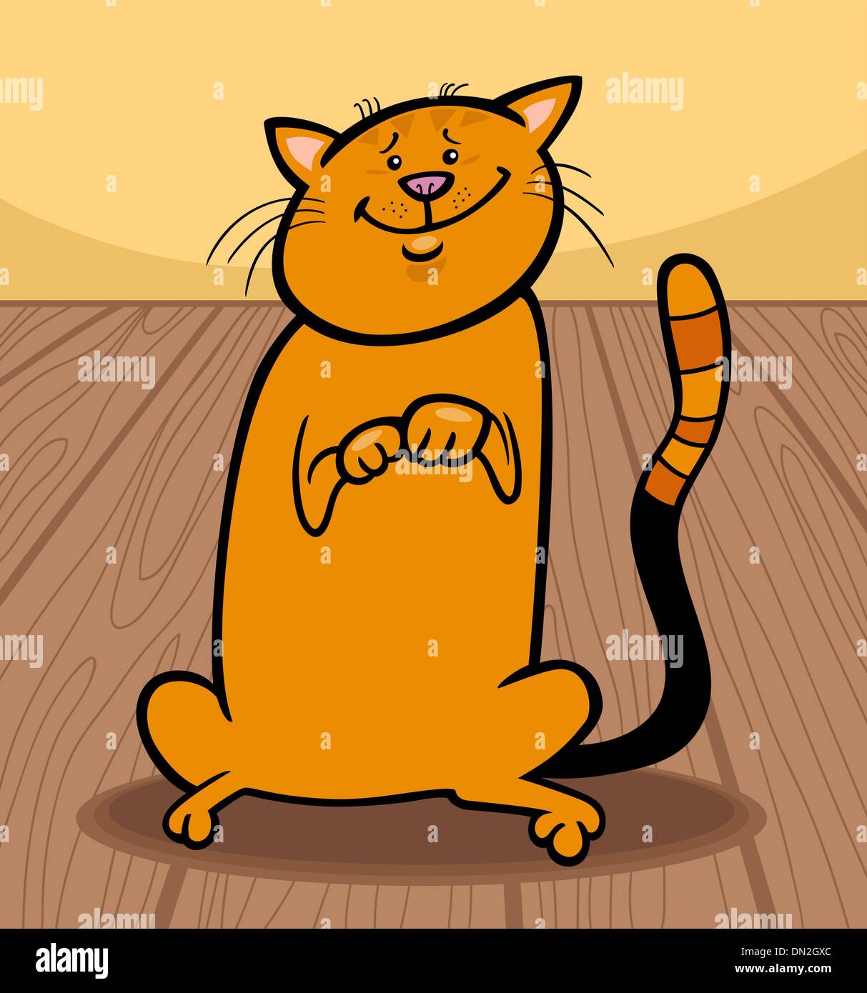 cute cat cartoon illustration Stock Vector Image & Art - Alamy