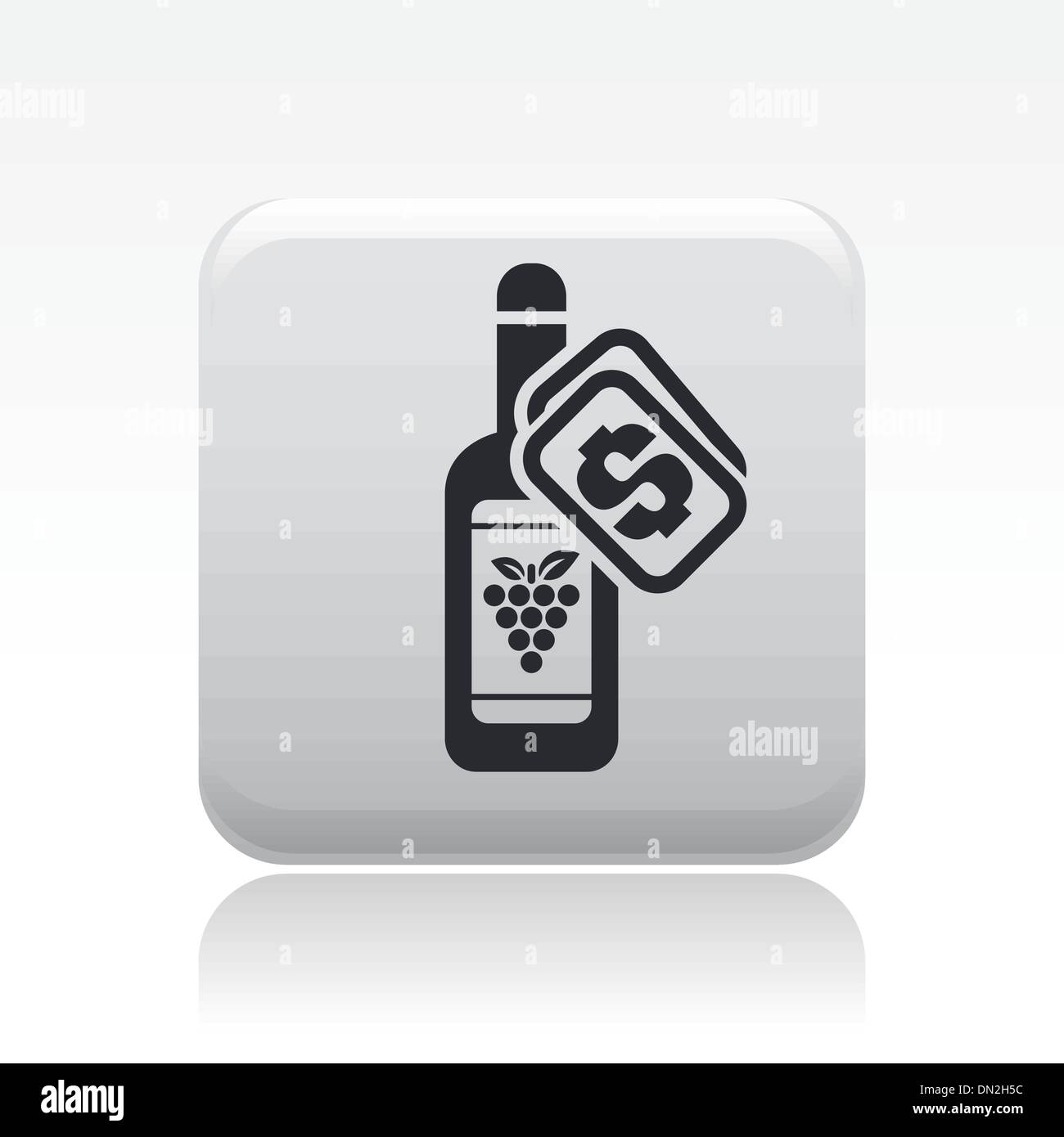 Vector illustration of single wine price icon Stock Vector Image & Art ...
