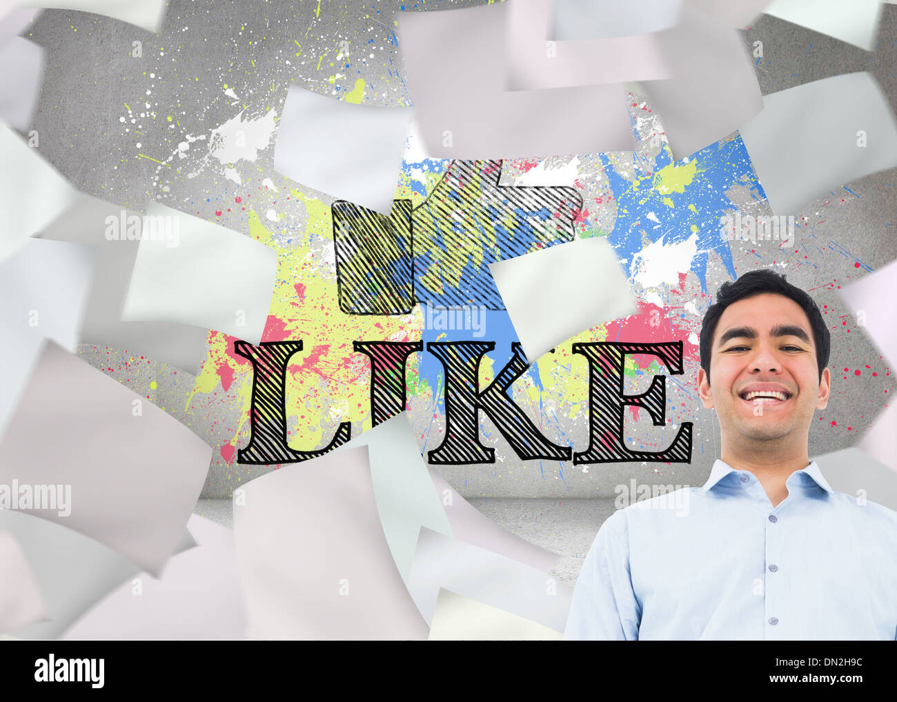 Positive man posing camera standing hi-res stock photography and images ...