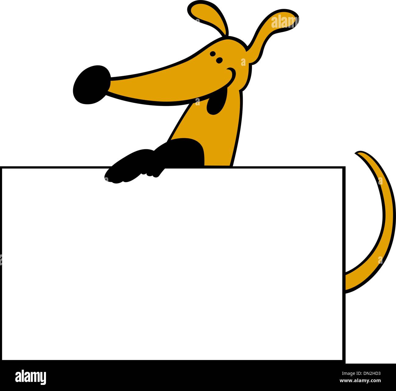 Funny dog cartoon blank sign hi-res stock photography and images - Alamy