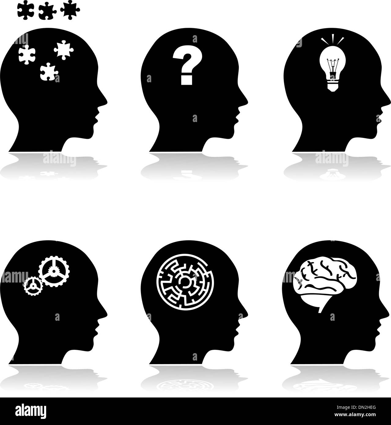 Abstract thinking process Black and White Stock Photos & Images - Alamy