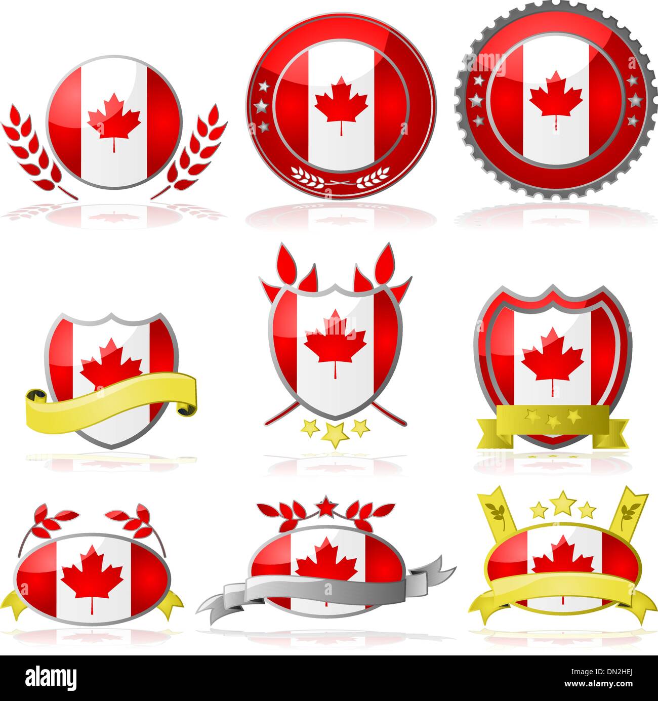 Canada shield Stock Vector Images - Alamy