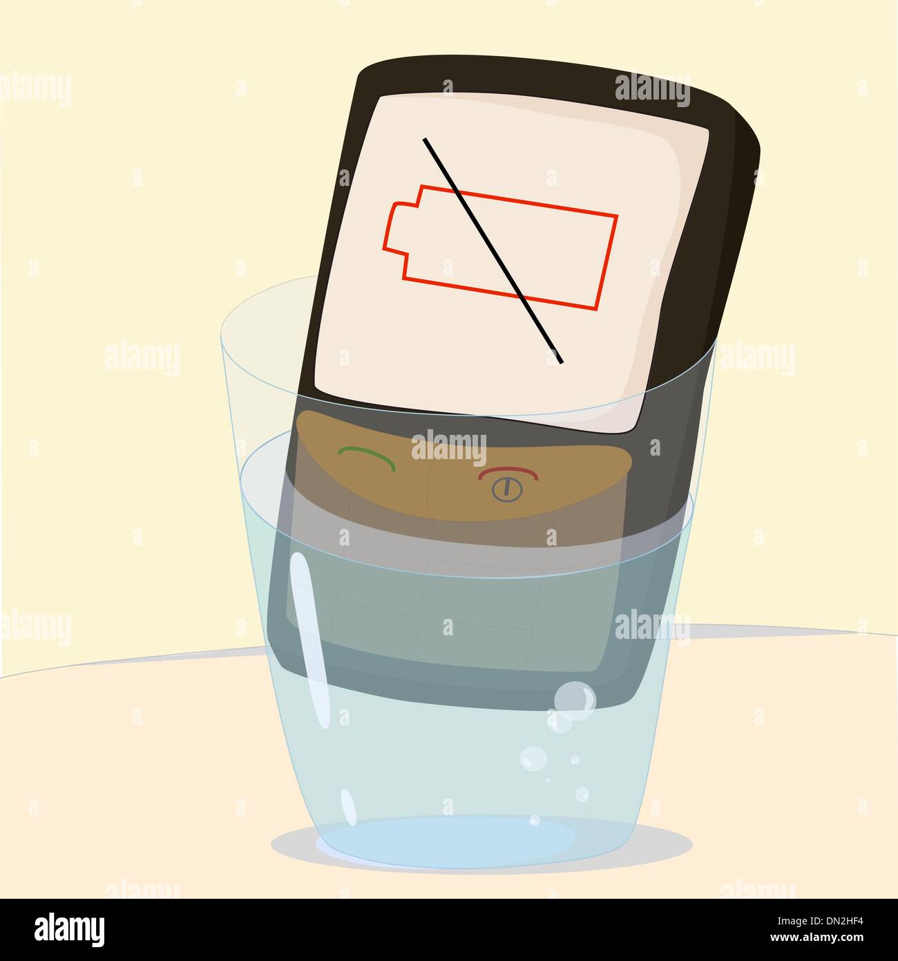 Mobile in water Stock Vector Images - Alamy