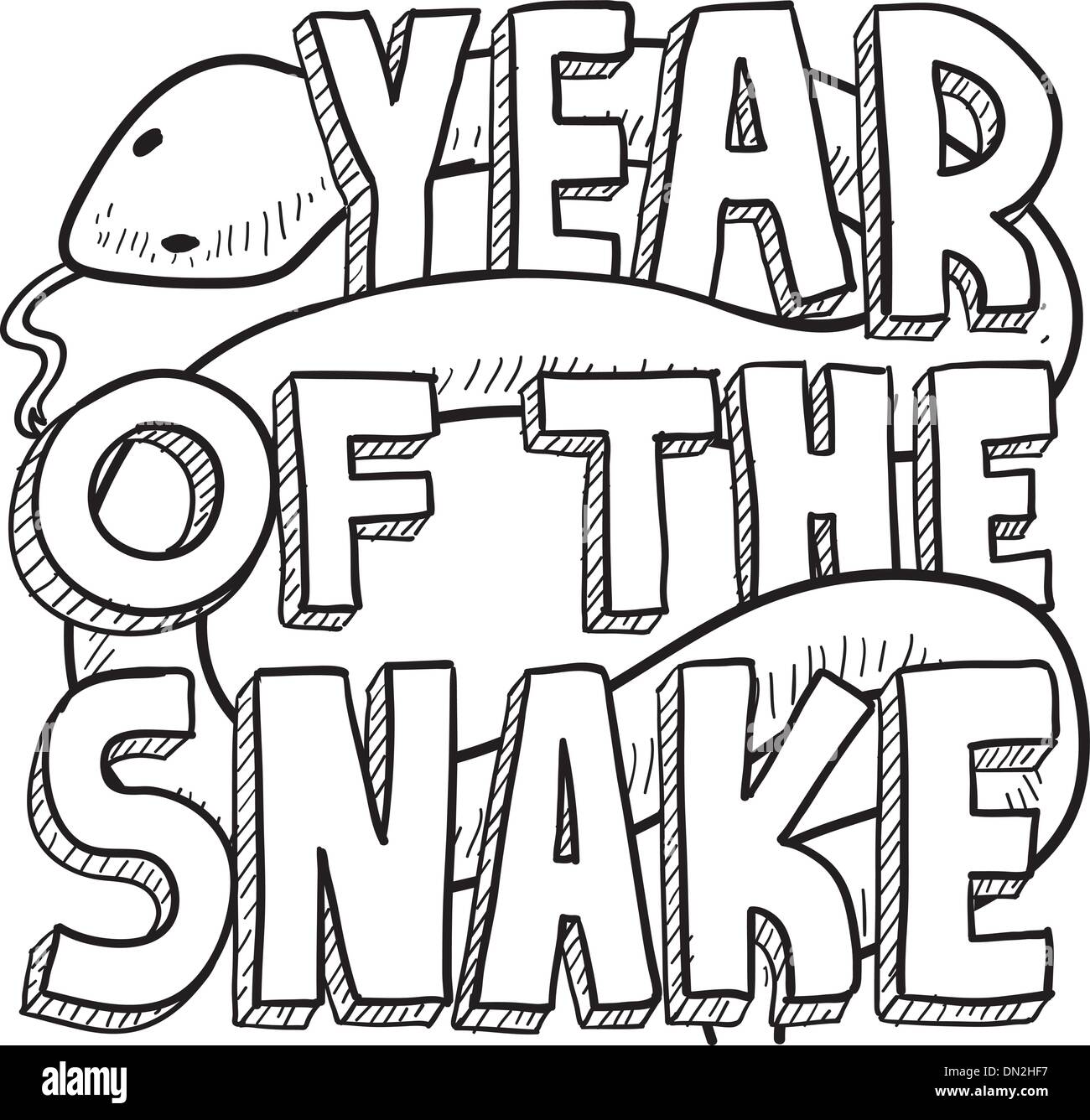 Asian snake Stock Vector Images - Alamy