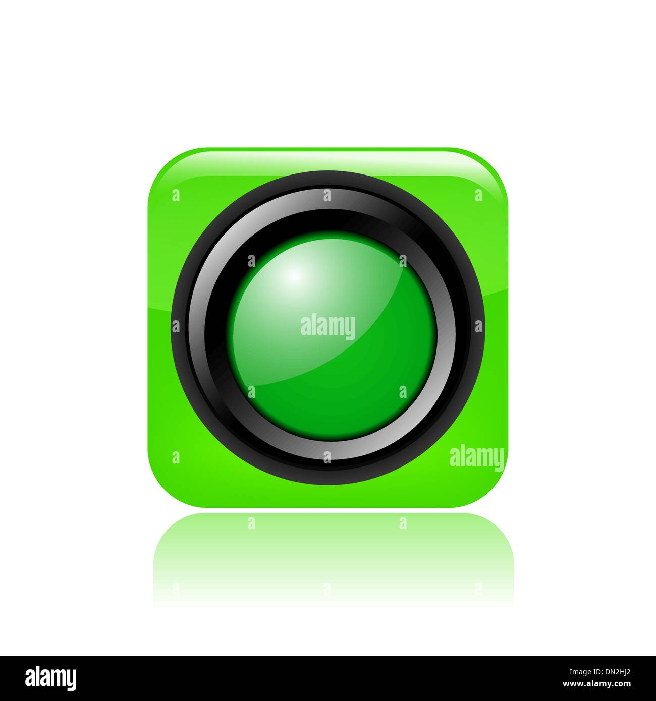 Vector illustration of single green traffic light icon Stock Vector ...