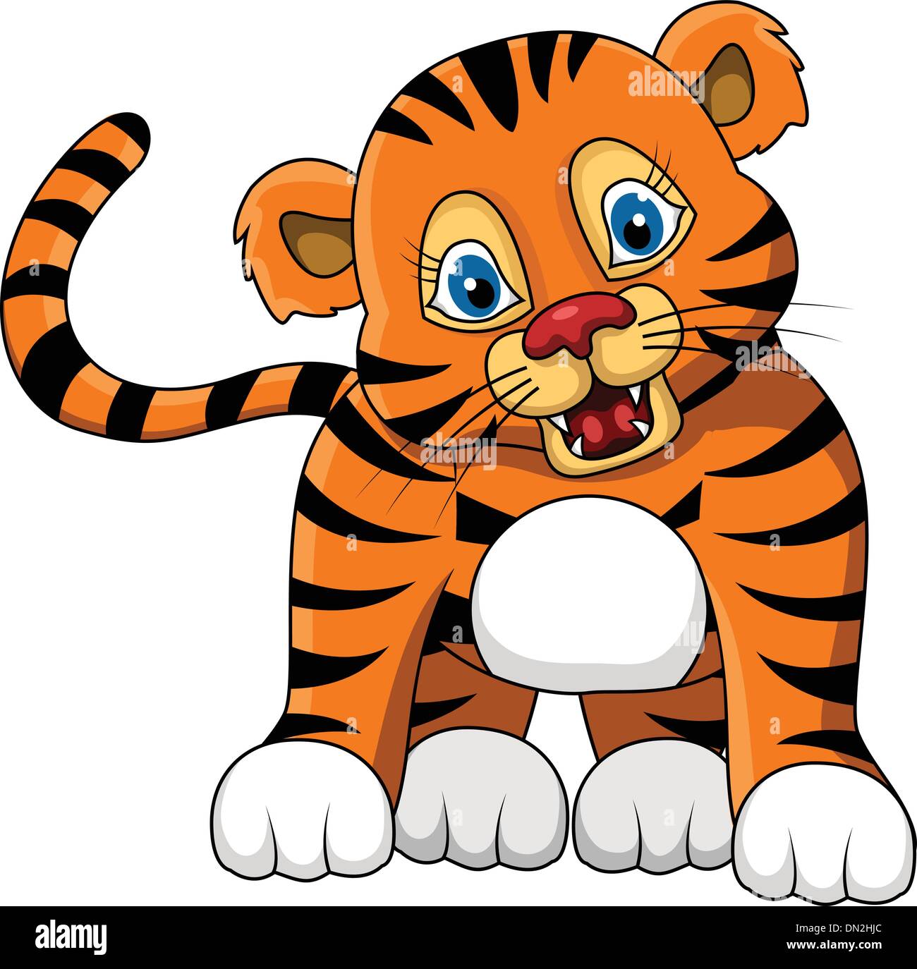 cute young tiger cartoon expression Stock Vector Image & Art - Alamy