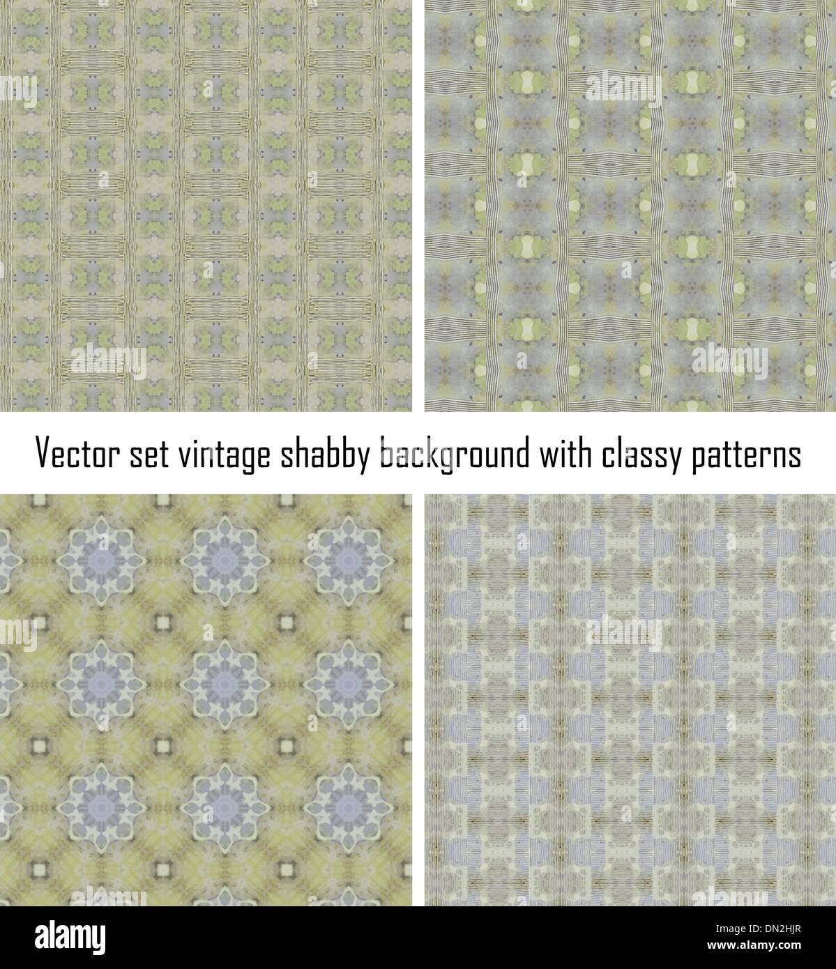 Vector set vintage background classical patterns Stock Vector Image ...