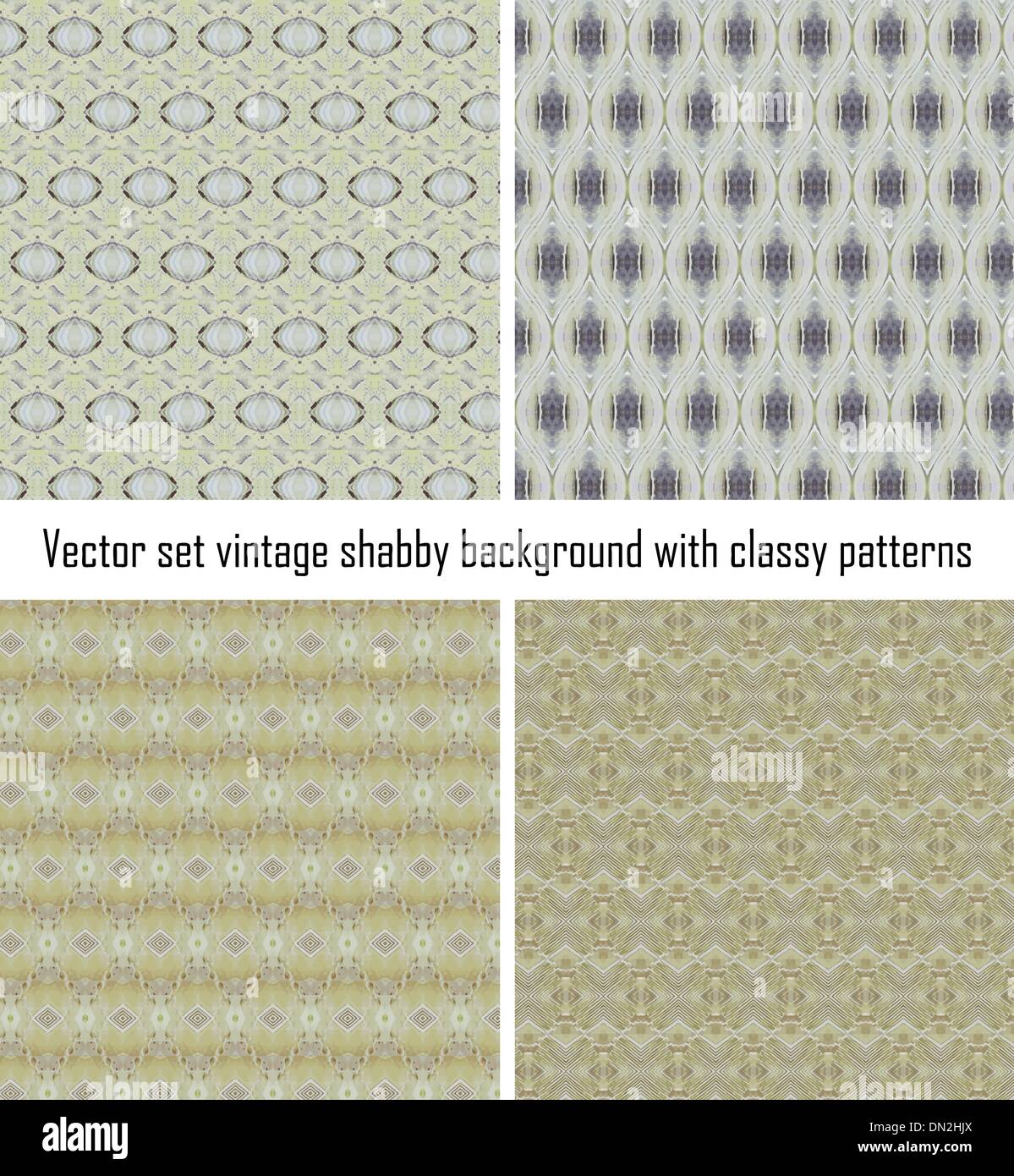 Vector set vintage background classical patterns Stock Vector Image ...