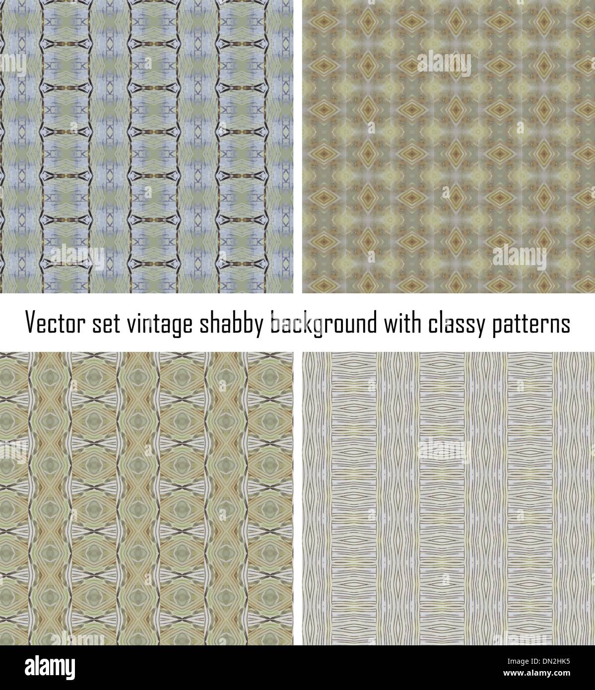 Vector set vintage background classical patterns Stock Vector Image ...