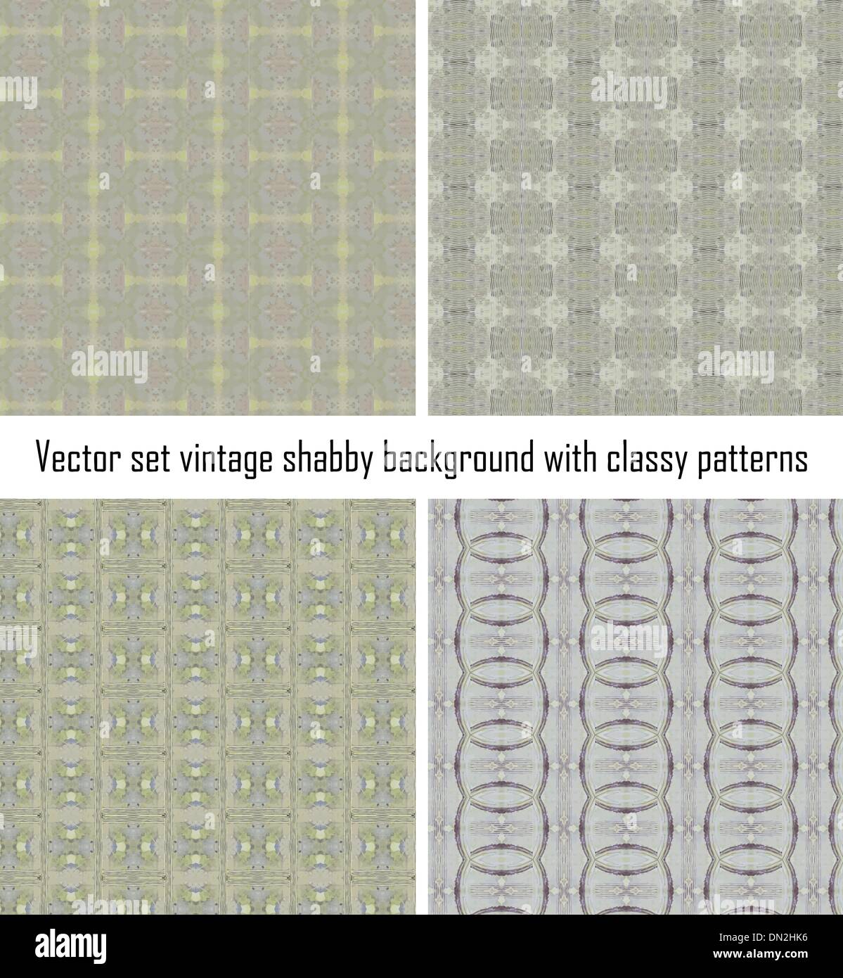 Vector set vintage background classical patterns Stock Vector Image ...