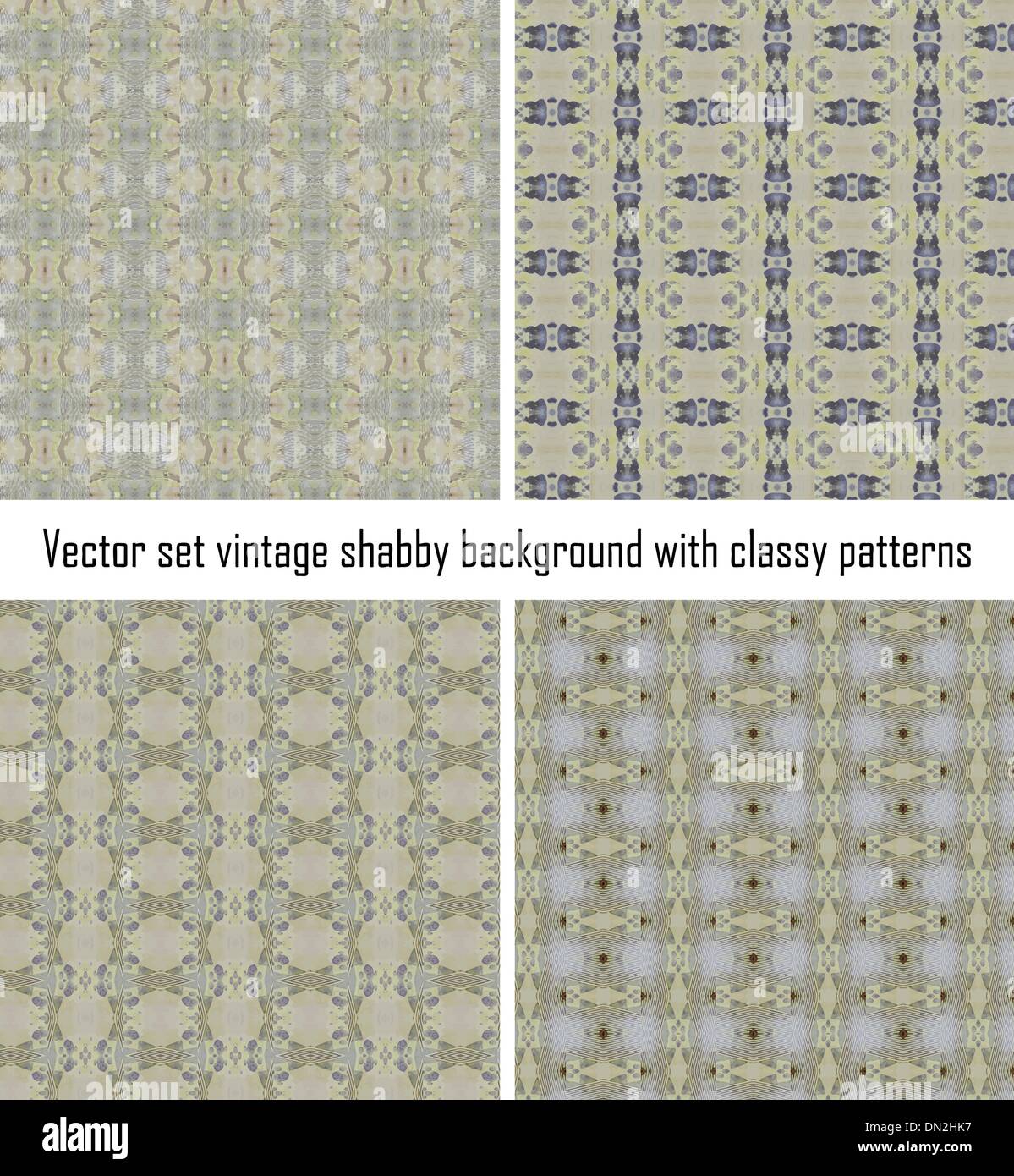Vector set vintage background classical patterns Stock Vector Image ...