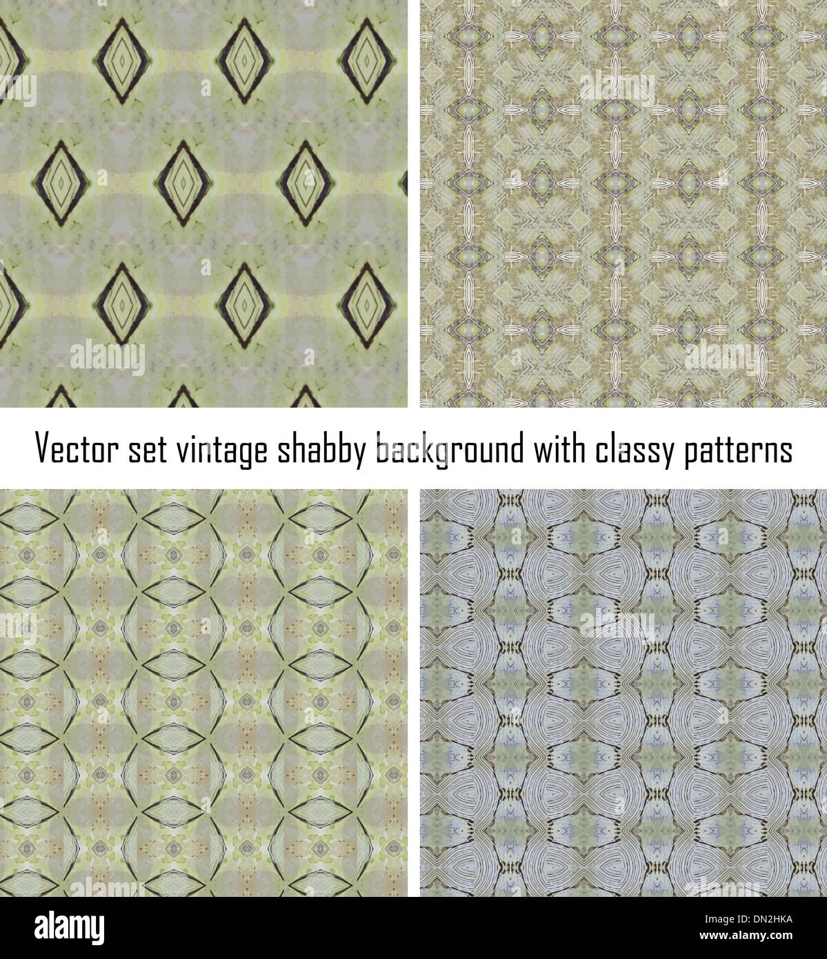 Vector set vintage background classical patterns Stock Vector Image ...