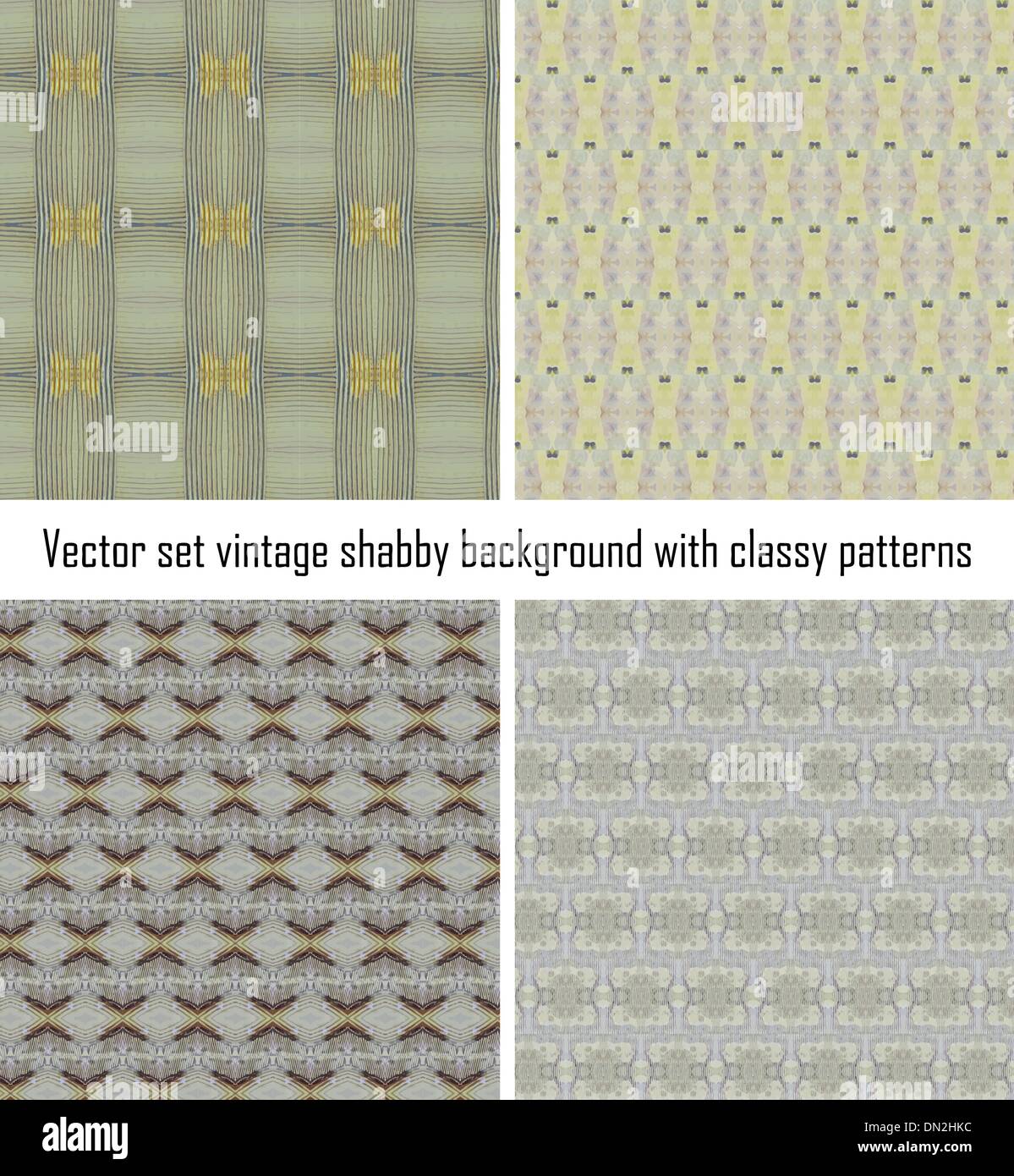 Vector set vintage background classical patterns Stock Vector Image ...