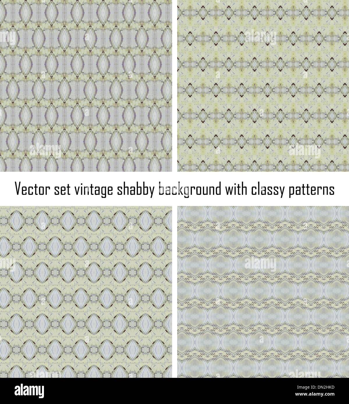 Vector set vintage background classical patterns Stock Vector Image ...