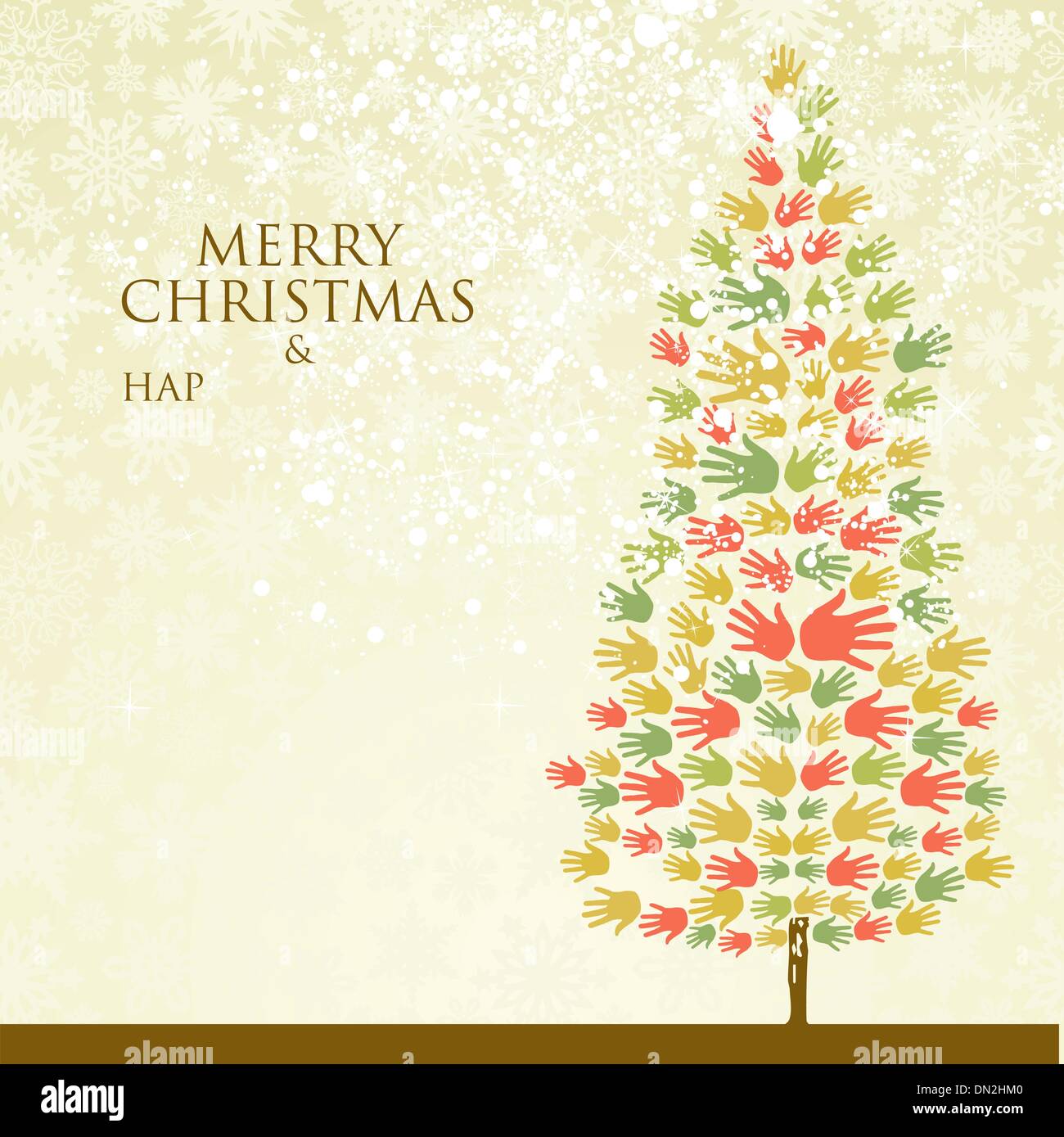 Diversity christmas tree hands hi-res stock photography and images - Alamy