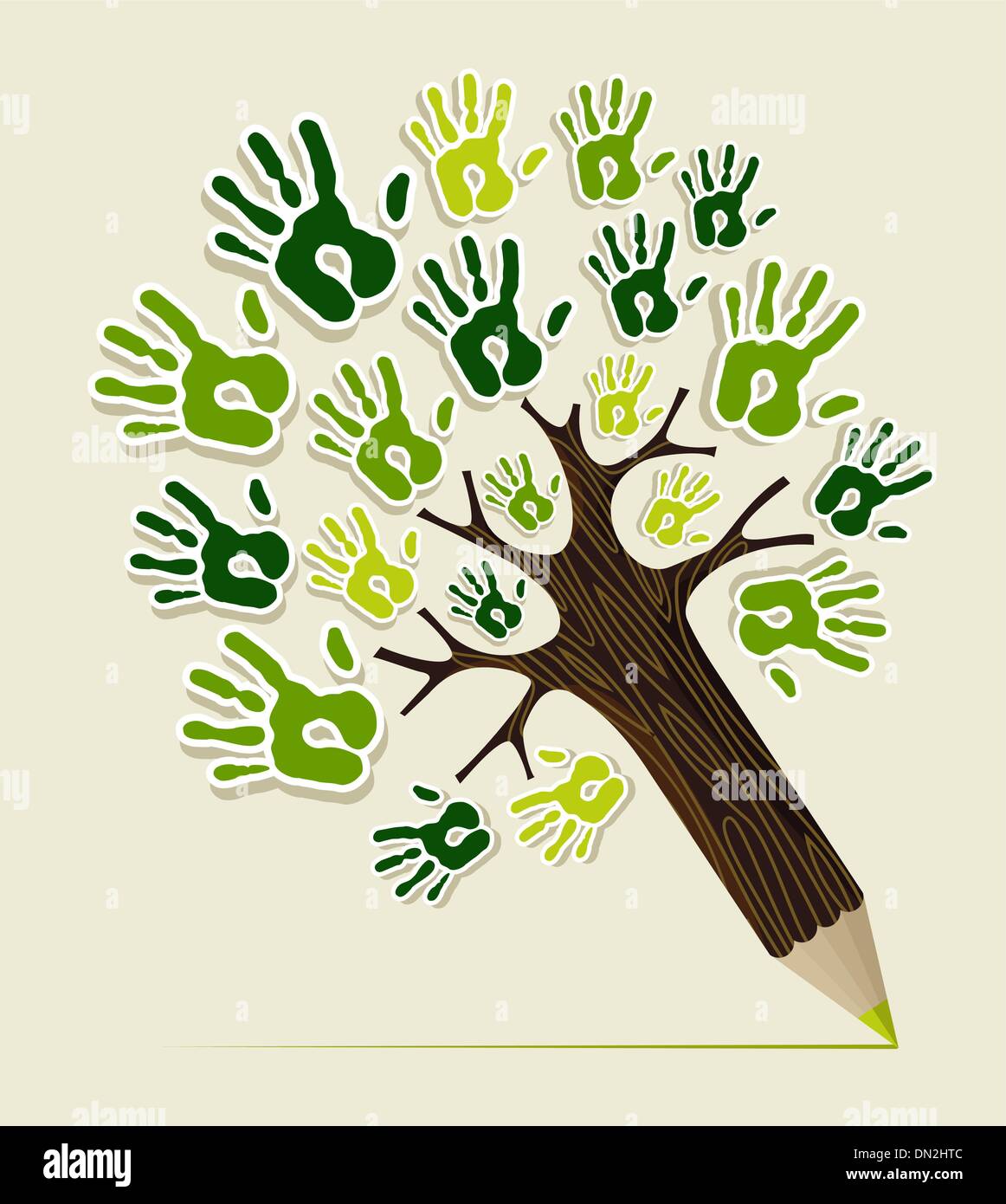Diversity education tree hands Stock Vector Images - Alamy