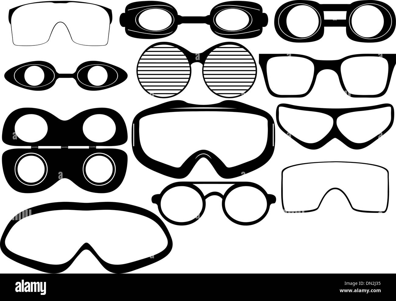Goggles vector hi-res stock photography and images - Alamy