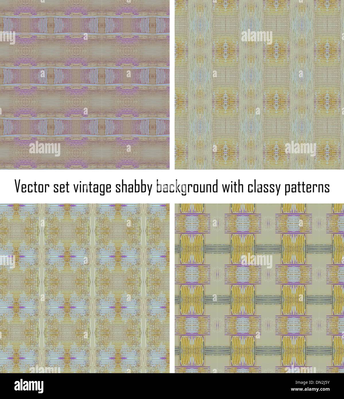Vector set vintage background classical patterns Stock Vector Image ...