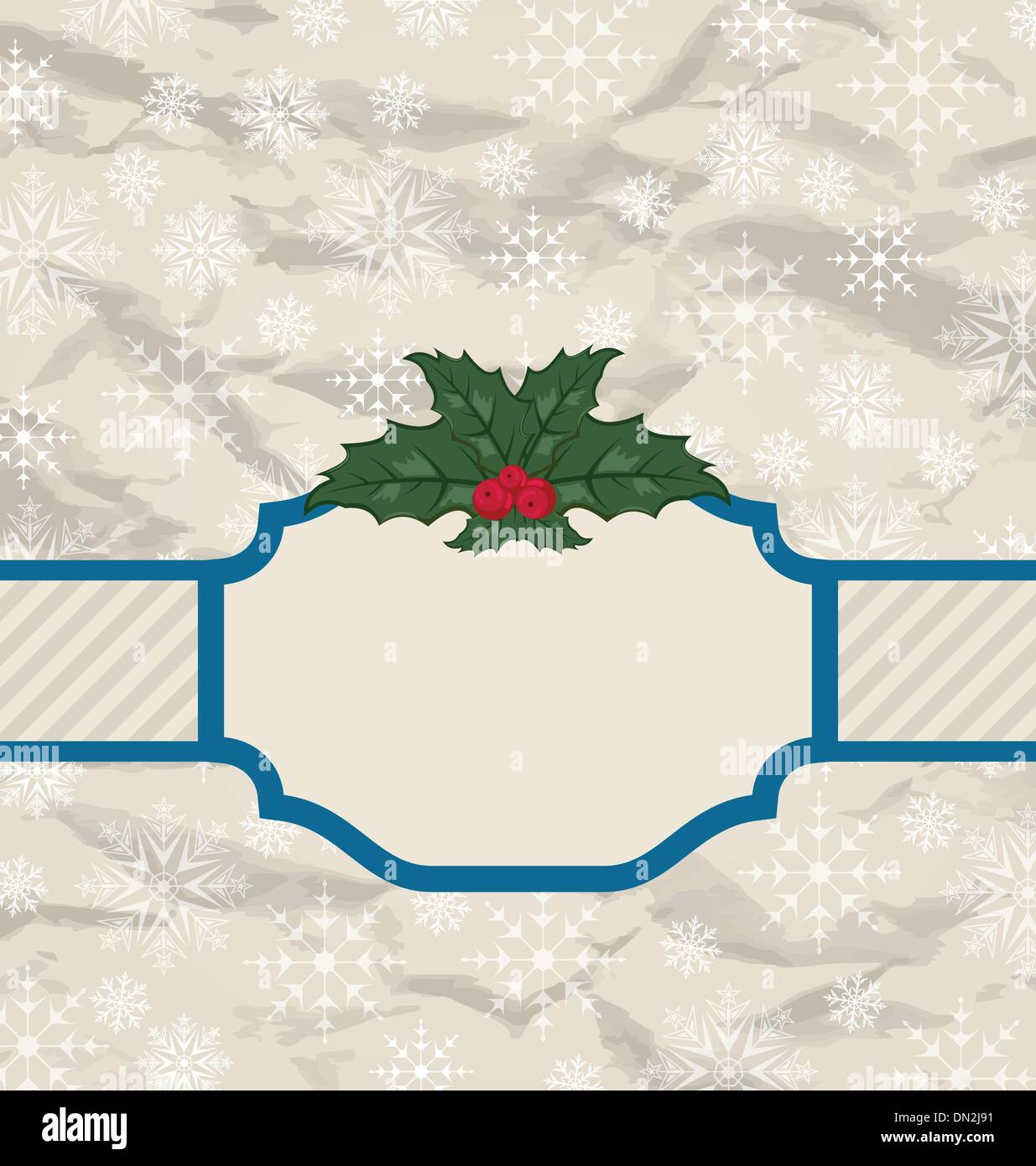 Retro greeting card with holly berry Stock Vector Image & Art - Alamy