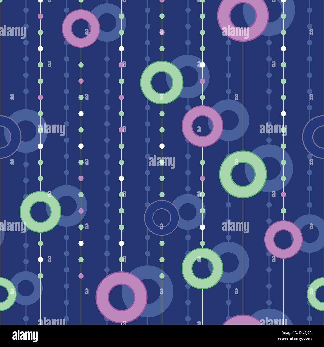 seamless pattern with colorful circles on thread Stock Vector Image ...