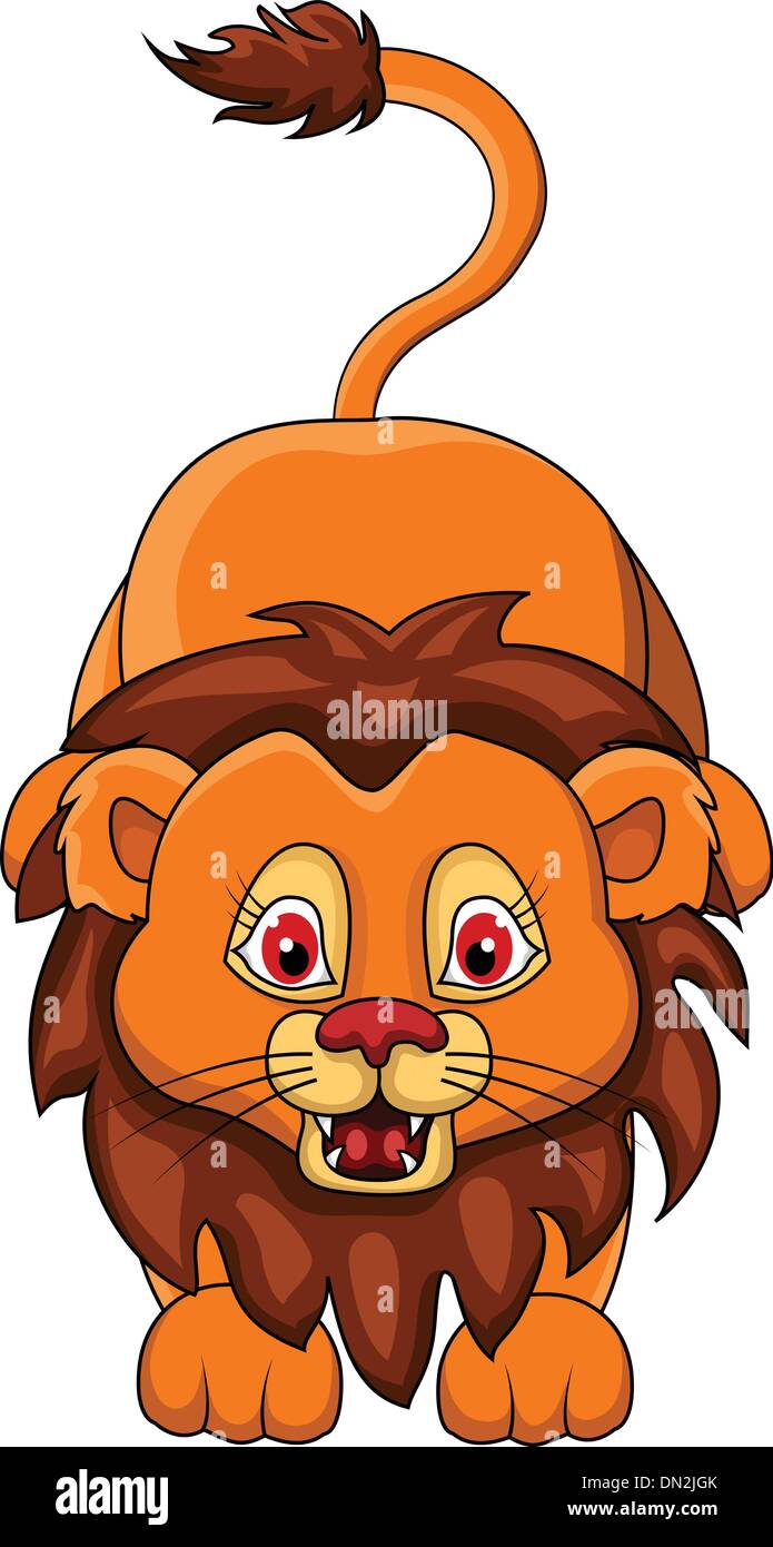 funny Lion cartoon Stock Vector Image & Art - Alamy