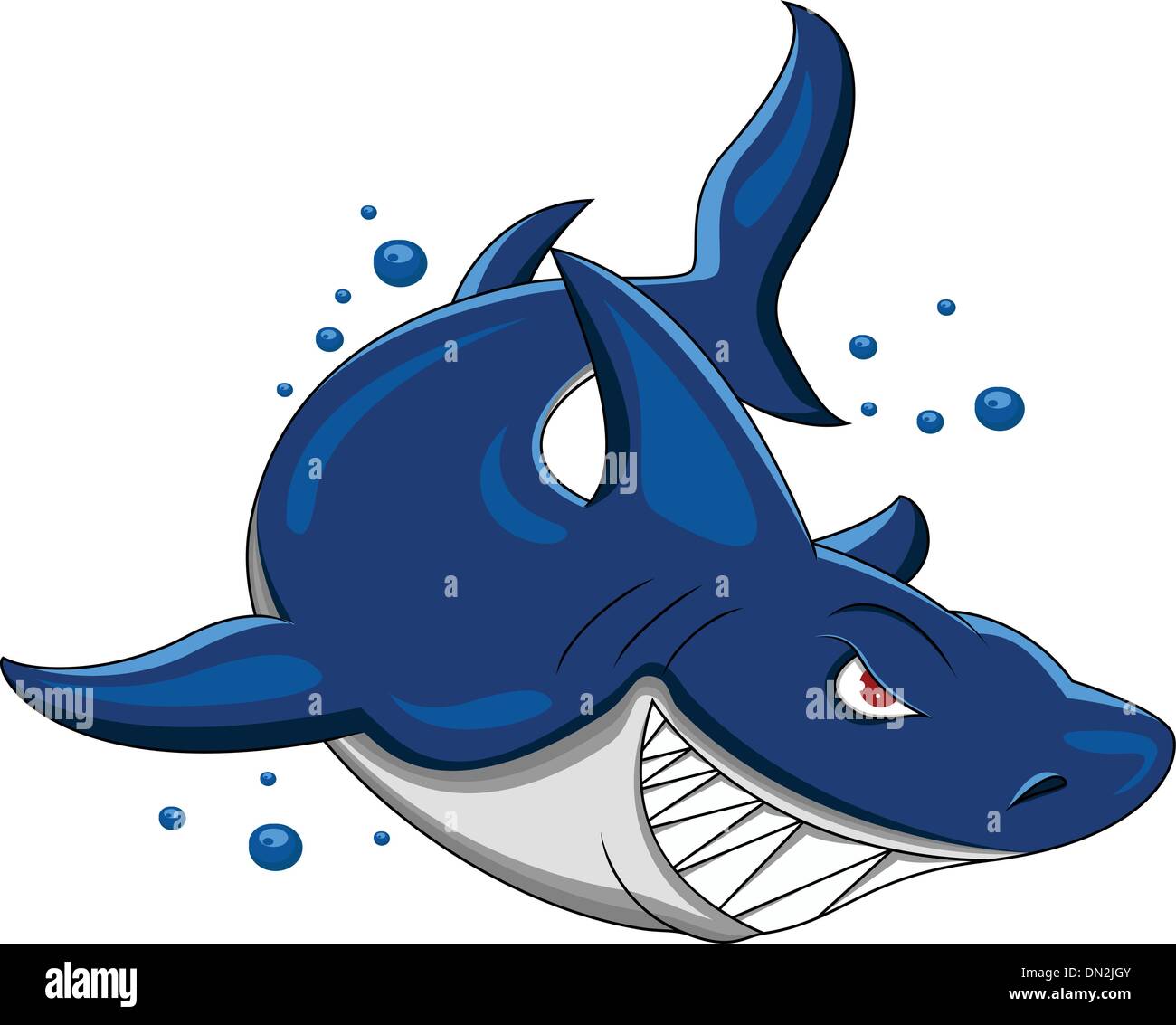 Angry shark cartoon hi-res stock photography and images - Alamy