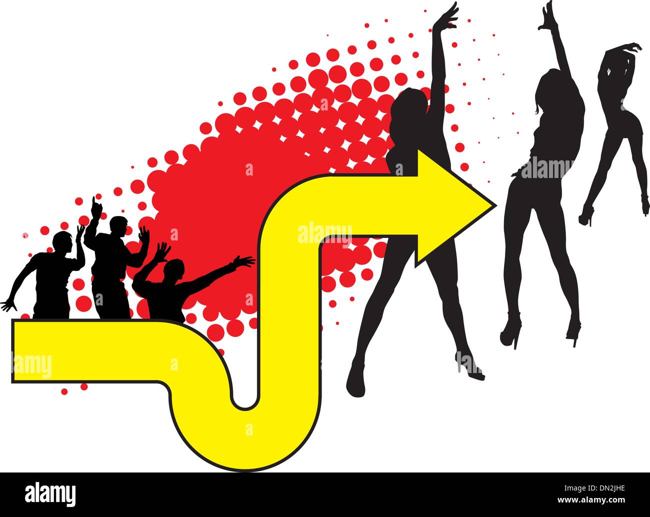 Teenagers nightclub party Cut Out Stock Images & Pictures - Alamy