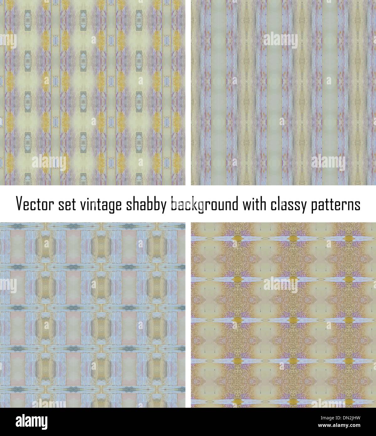 Vector set vintage background classical patterns Stock Vector Image ...