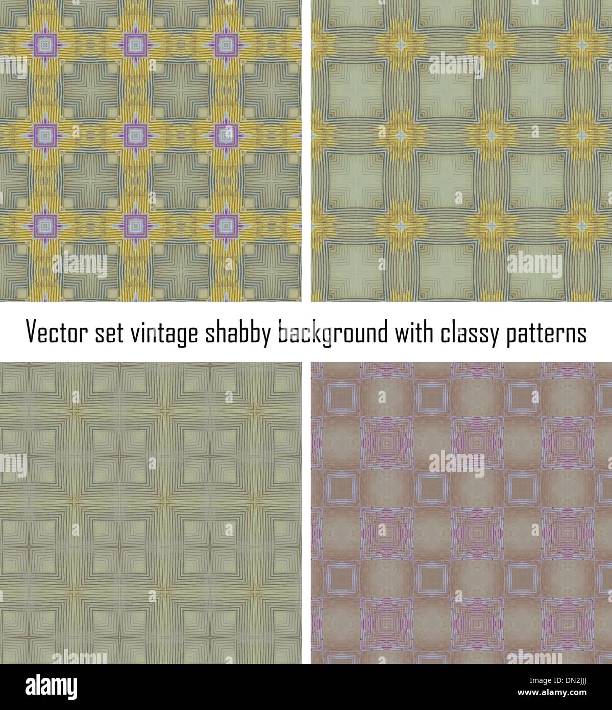 Vector set vintage background classical patterns Stock Vector Image ...